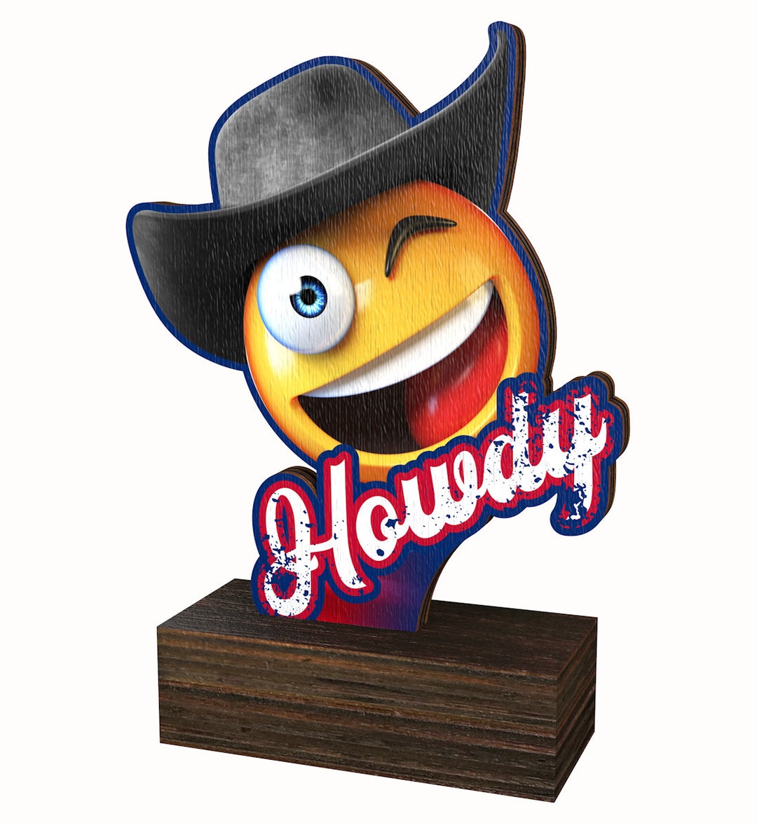 Trophymonster Texas Rodeo ,,howdy'' 5/16' Thick Wood Sculpture Trophy ...
