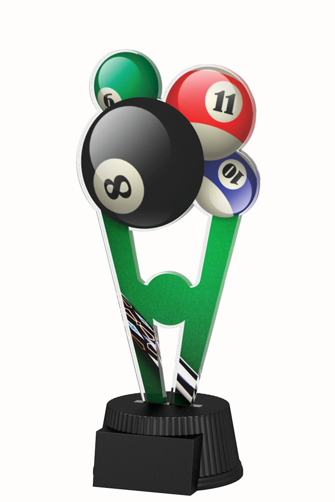 Personalized Billiards Trophy - Custom Engraved Pool Tournament Award ...