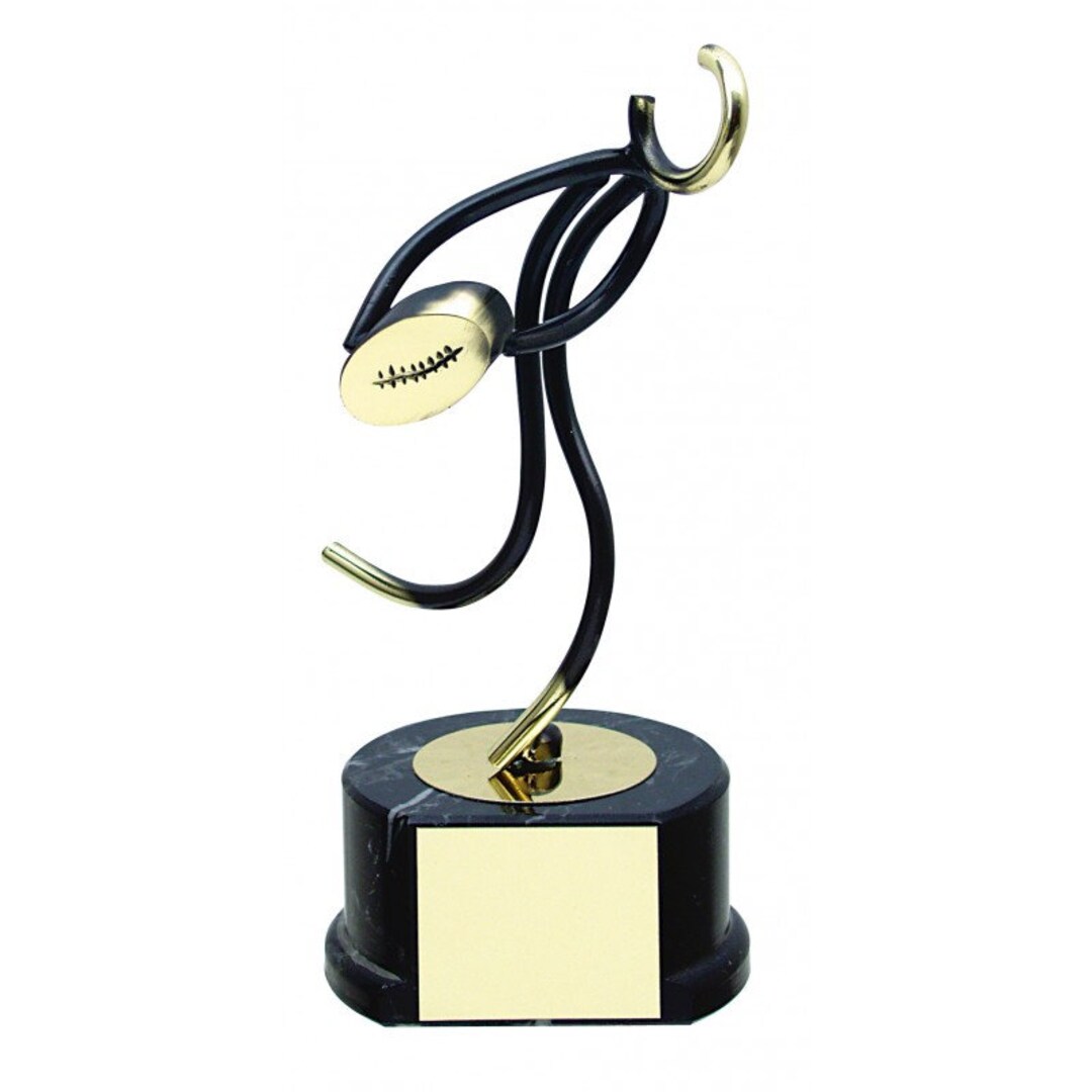 Valencia Rugby Player Handmade Metal Trophy | Bulk Discounts Available ...