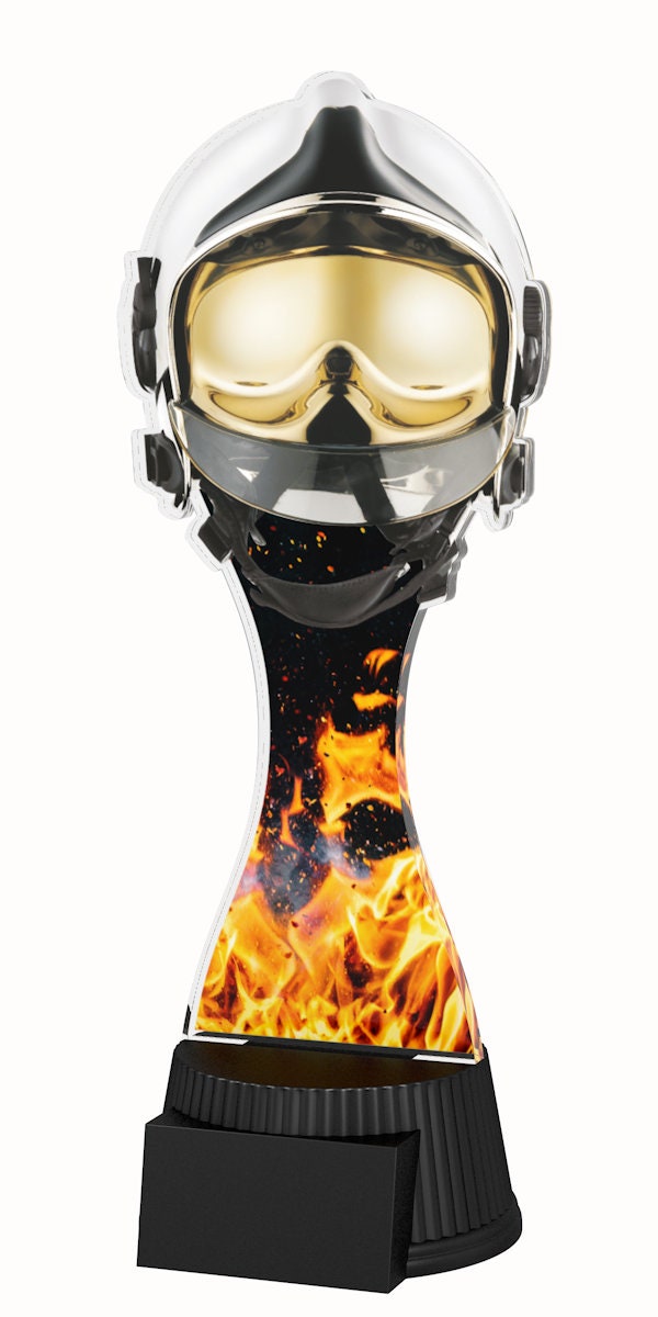 Trophy Monster Firefighter Full Color Double Printed 1/8 - Etsy