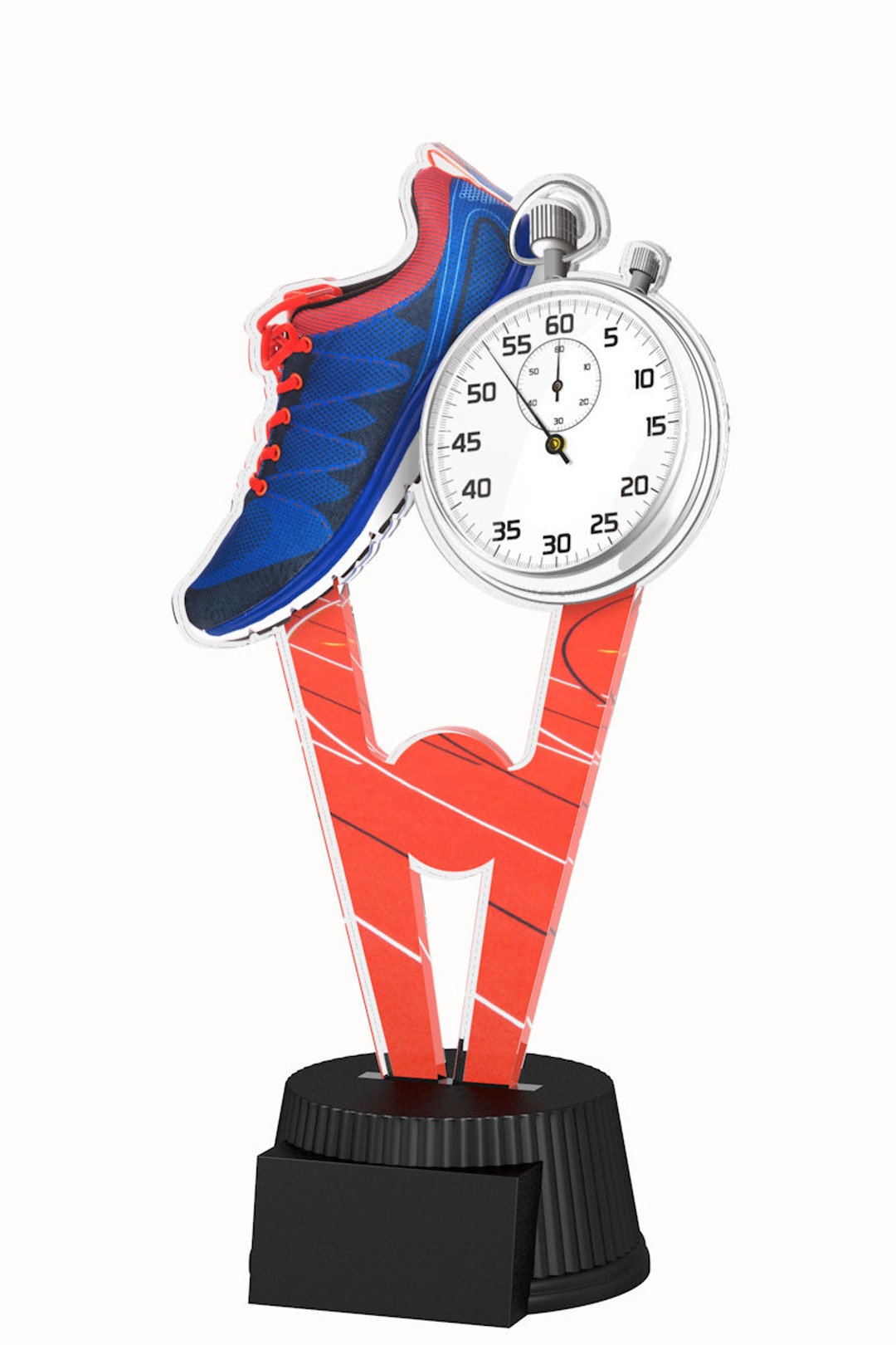 Full Color Running Shoe Trophy, Track and Field Award, Free Engraving ...