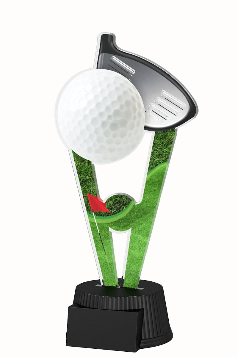 Trophy Monster Golf Full Color Printed 1/8" Thick Trophy Stunning Award ...