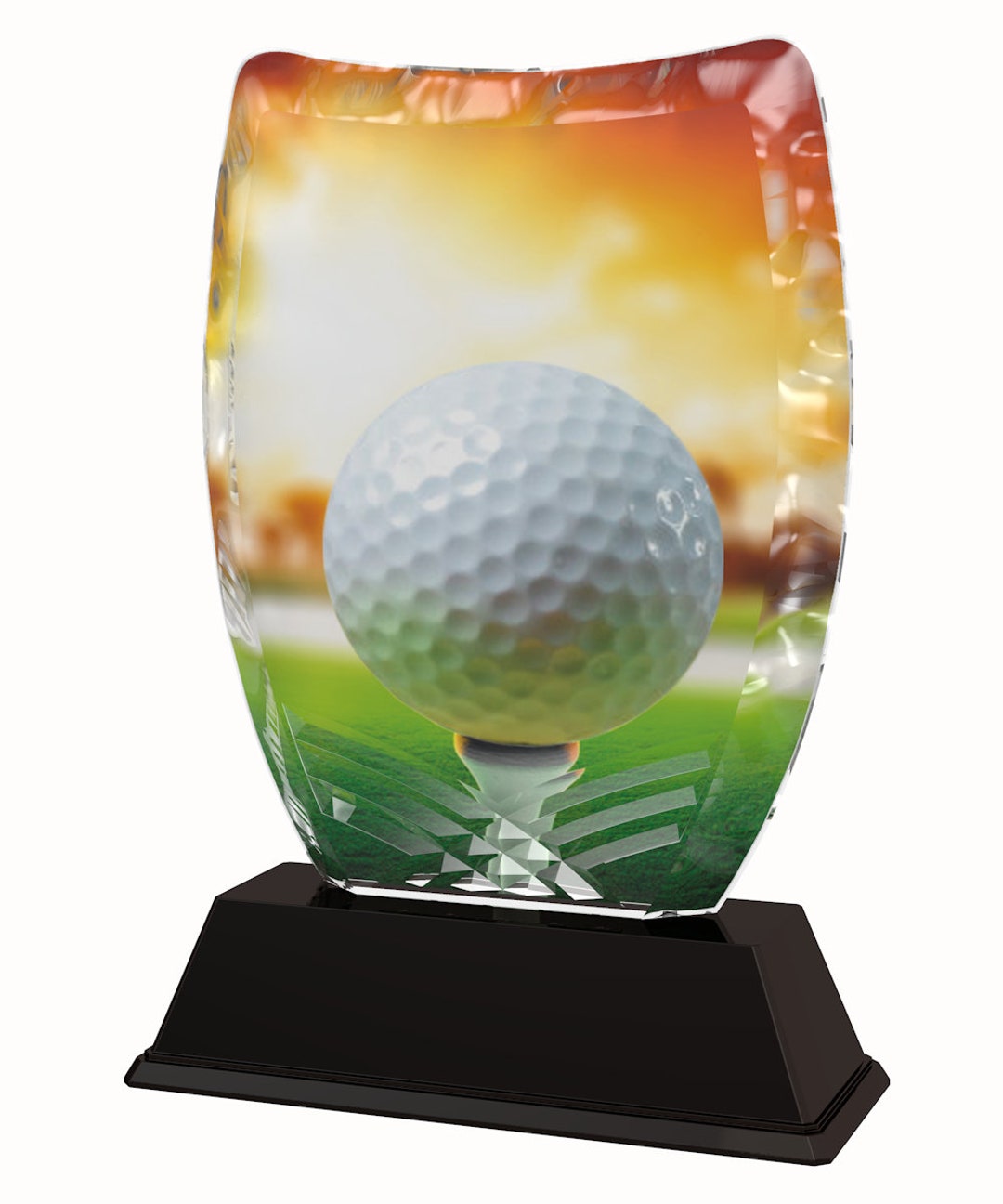 Personalized Acrylic Golf Tournament Trophy, Engraved Golf Ball Display ...