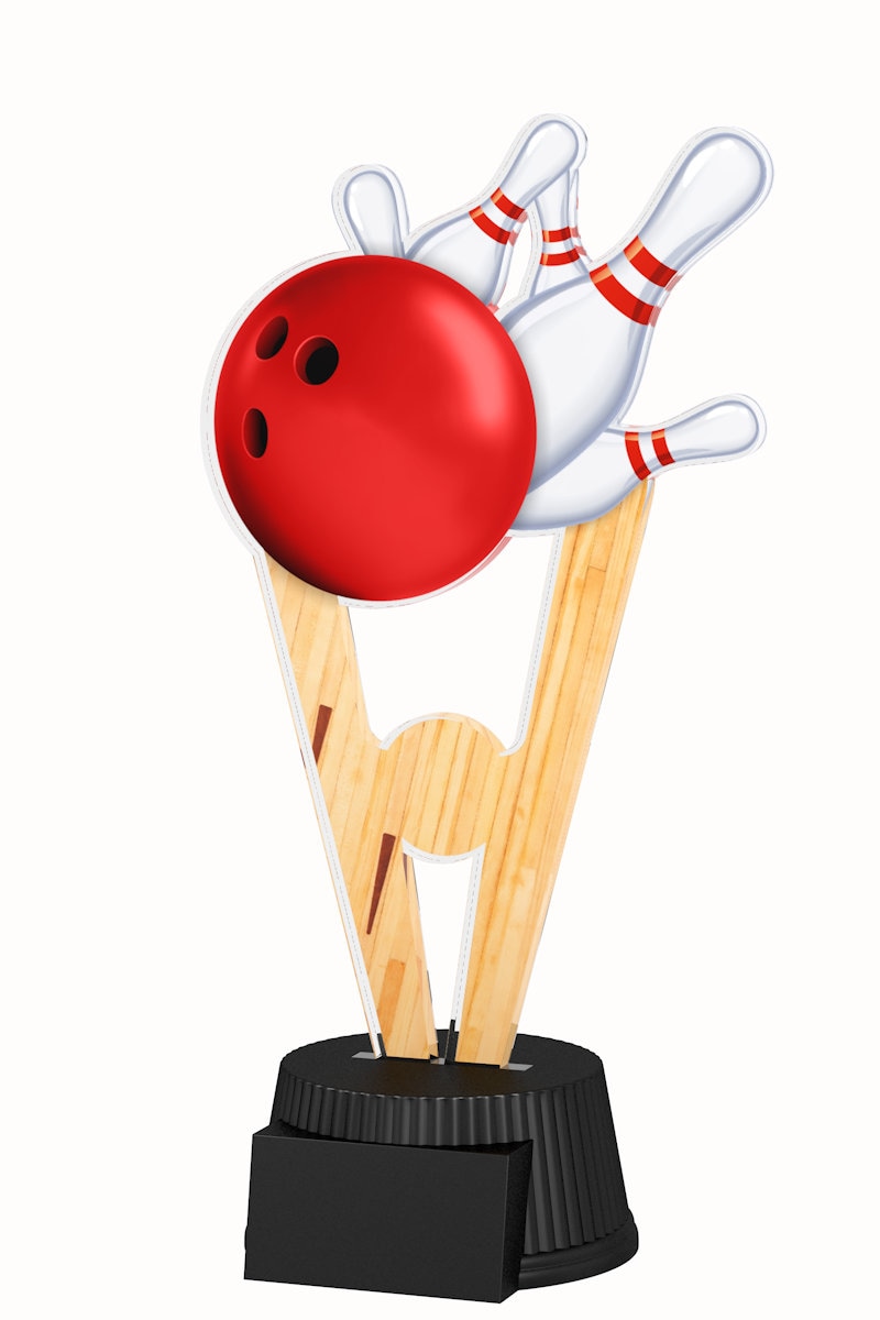 Trophy Monster Bowling Full Color Printed 1/8" Thick Trophy Stunning ...