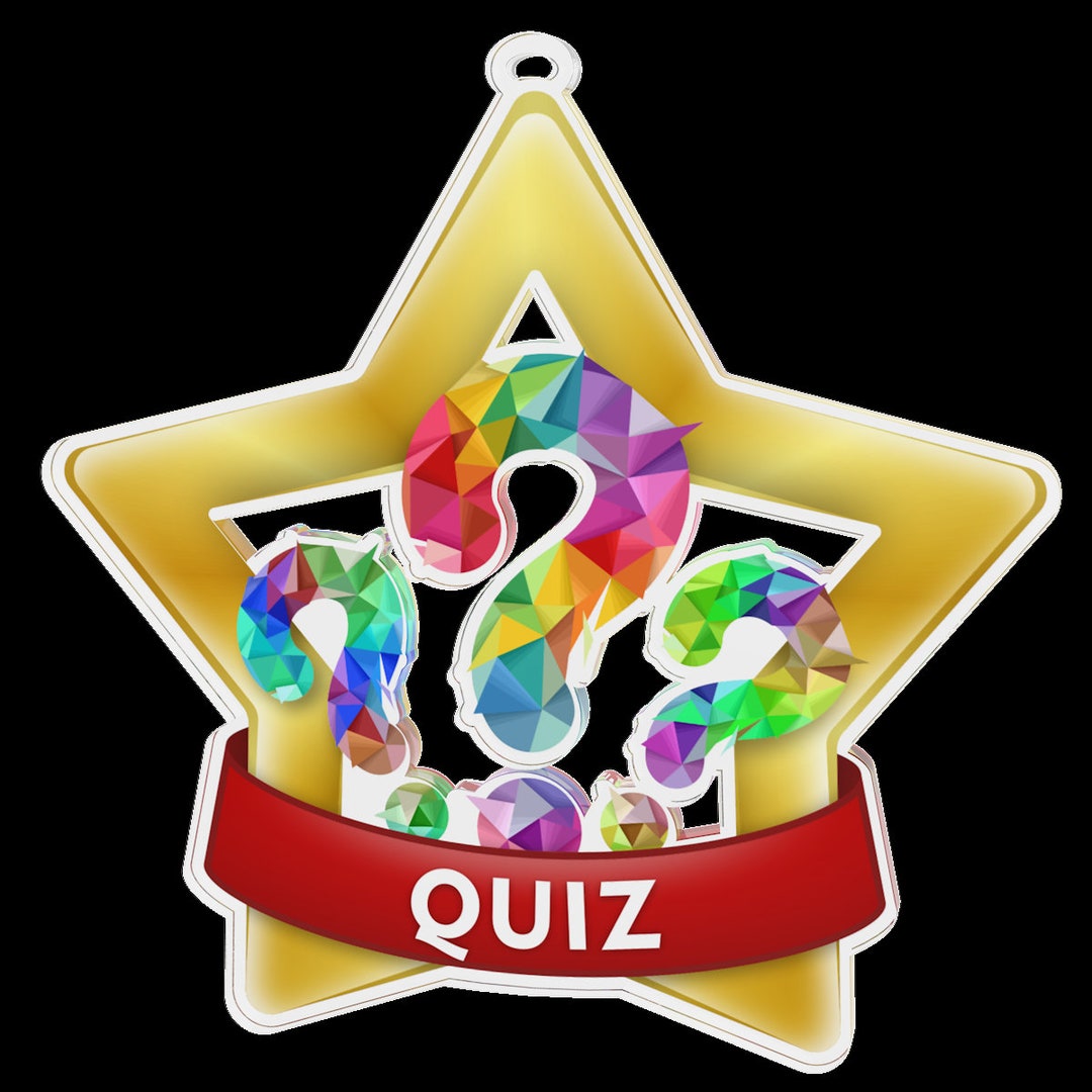 Acrylic Gold Star Medal School Quiz Award | for Club, School ...