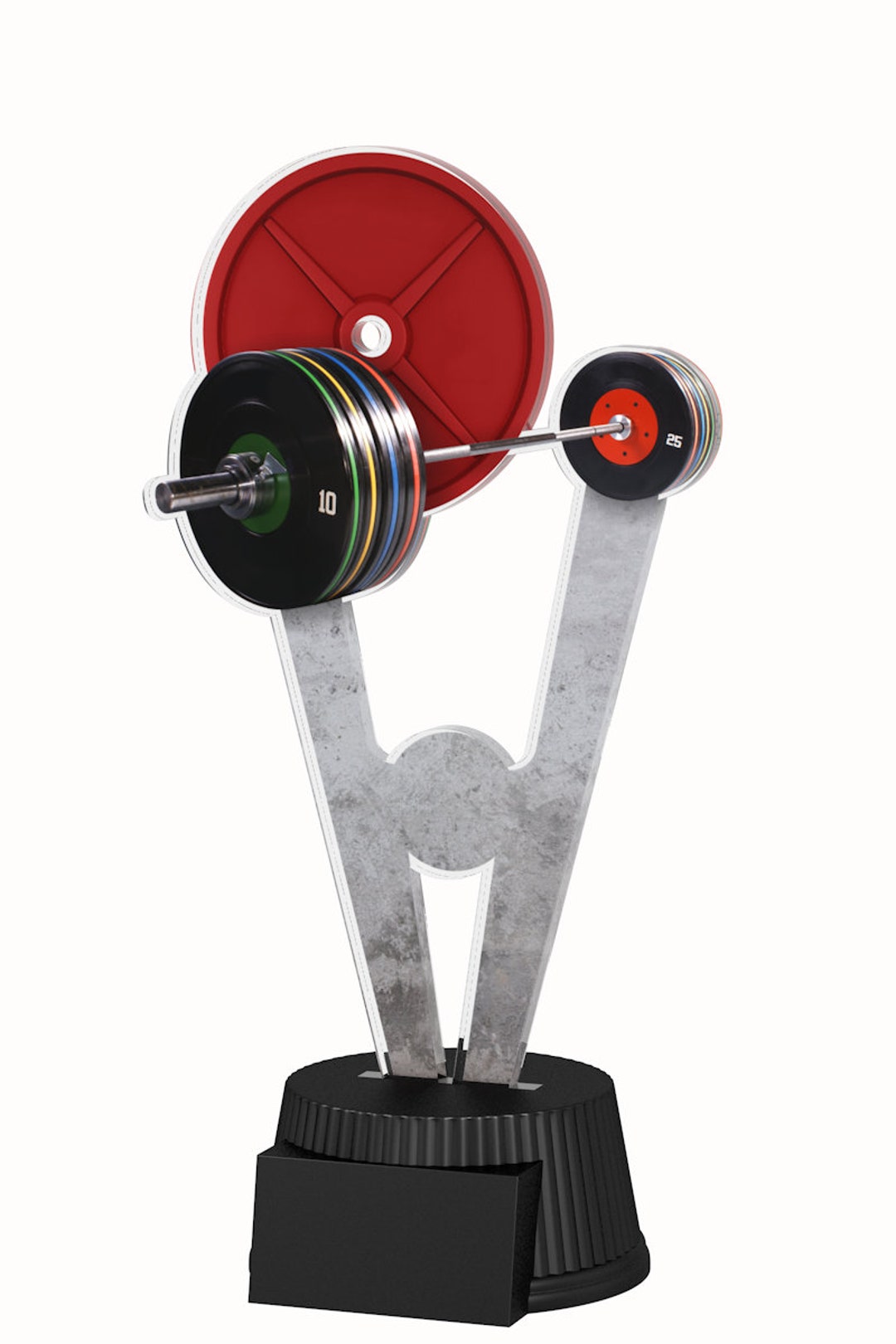Trophy Monster Weightlifting Full Color Printed 1/8" Thick Trophy ...