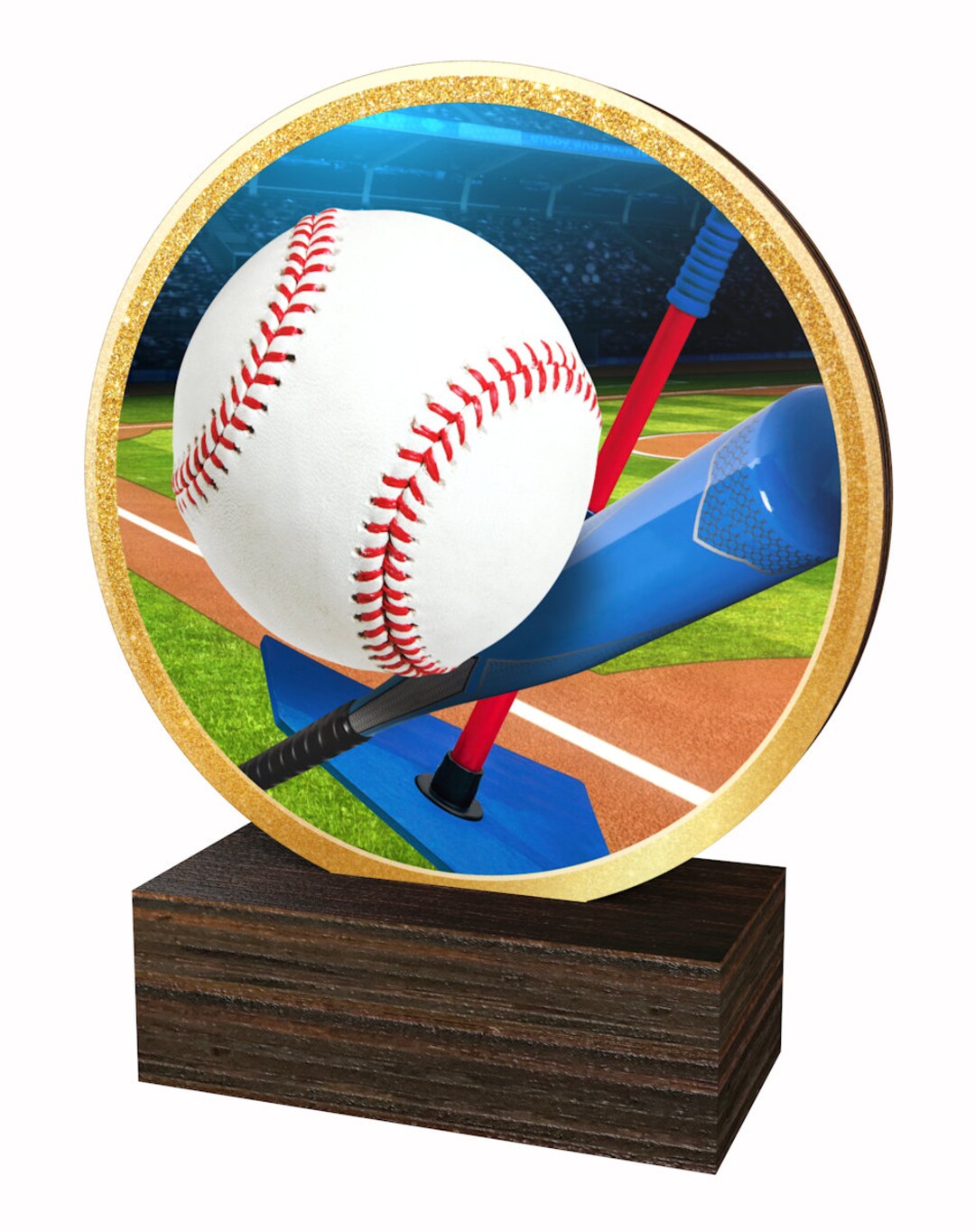 Real Wood T-ball Trophy | Free Engraving and Delivery | - Etsy