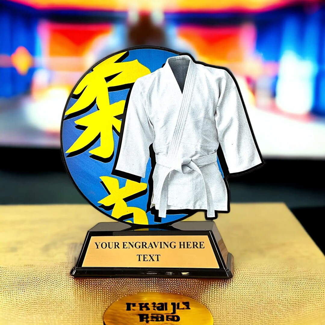 Trophy Monster Black Acrylic Trophy Martial Arts Award | for Club ...