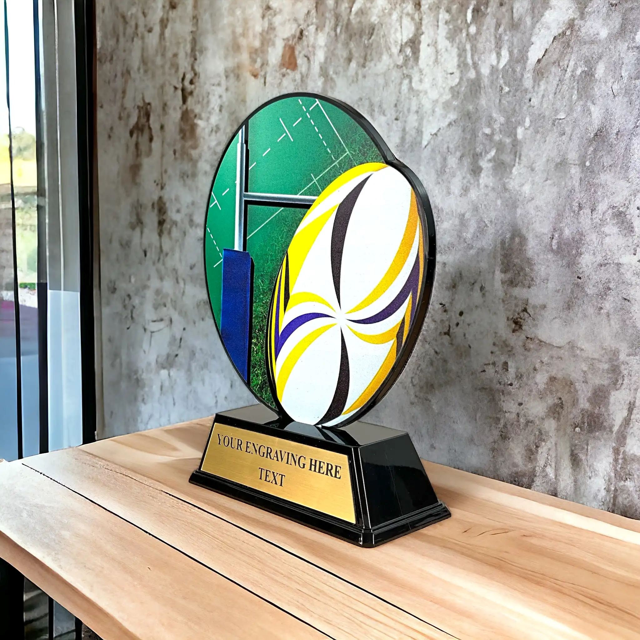 Trophy Monster Black Acrylic Trophy Rugby Award | for Club, School ...