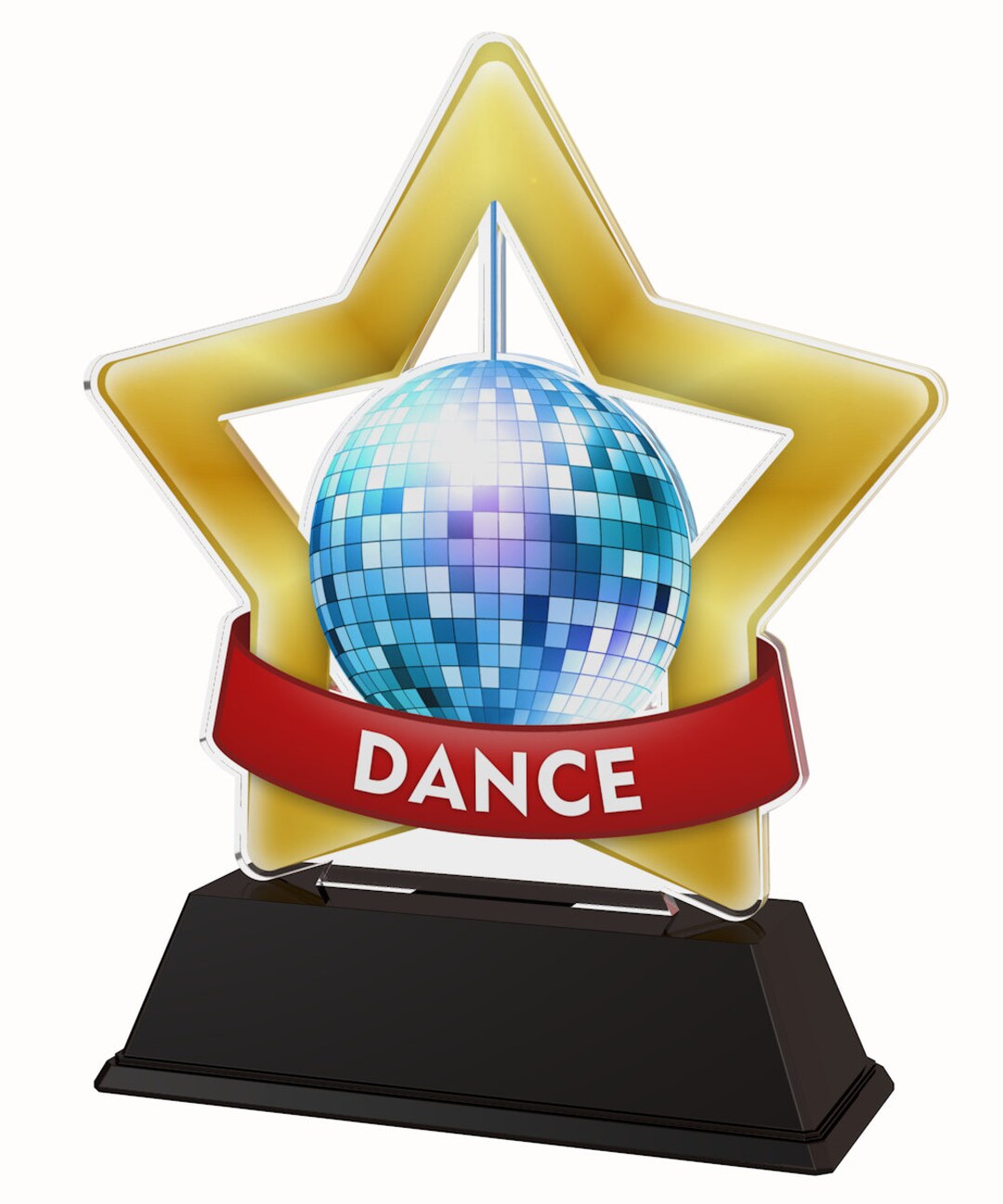 Acrylic Gold Star Trophy Dance Award | | | Bulk Discounts Available ...