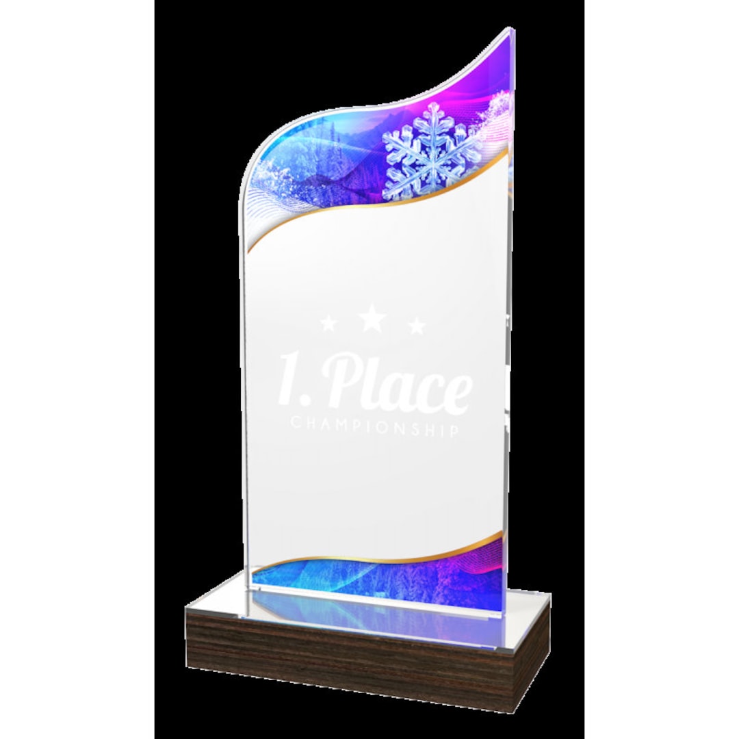 Trophy Monster Snowflake Acrylic and Wood Stunning Award Trophy - Etsy