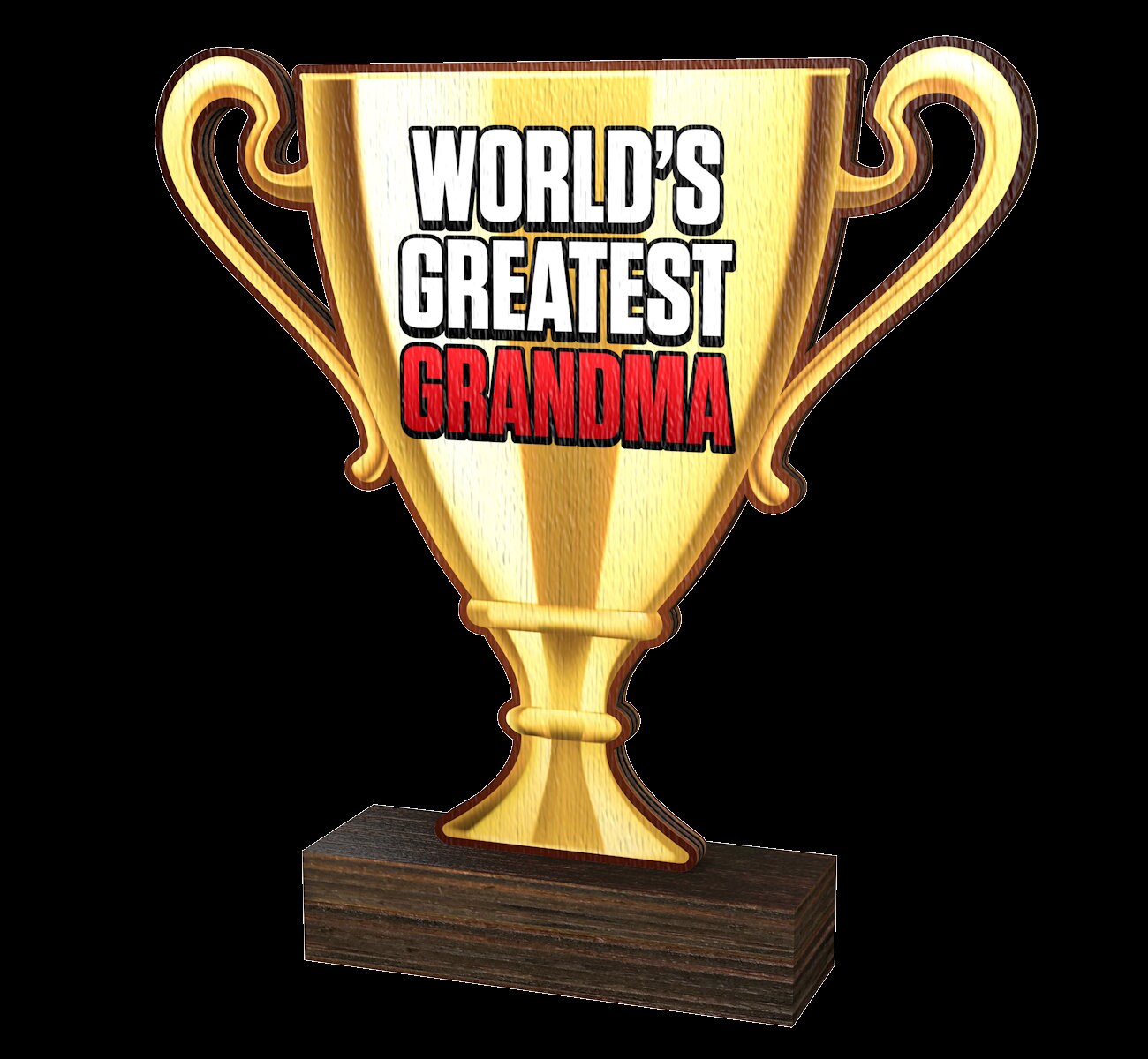 Trophy Monster Wood World's Greatest Grandma Trophy Award - Etsy