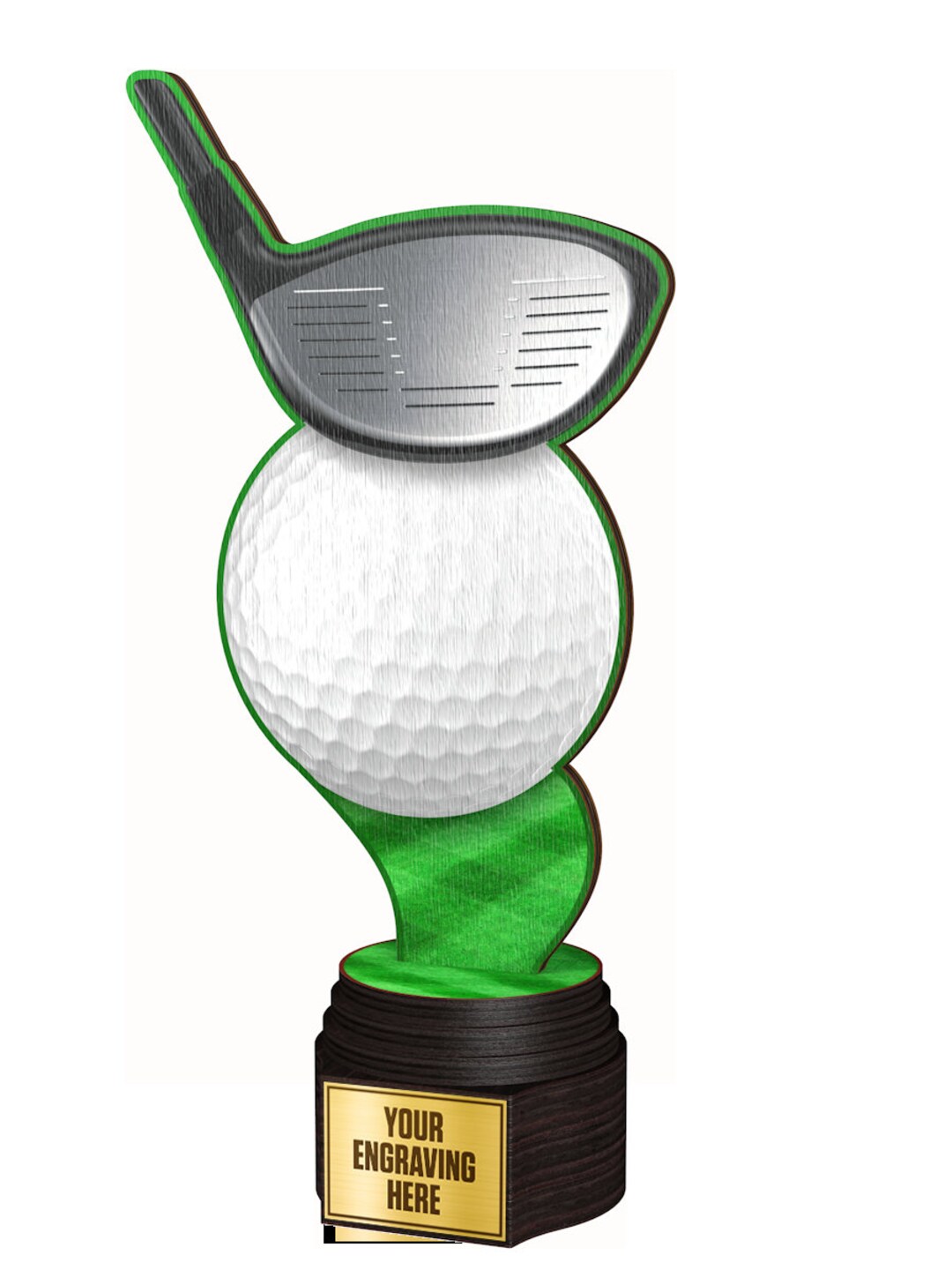 Trophy Monster Golf Real Wood Eco Friendly Trophy Awards - Etsy