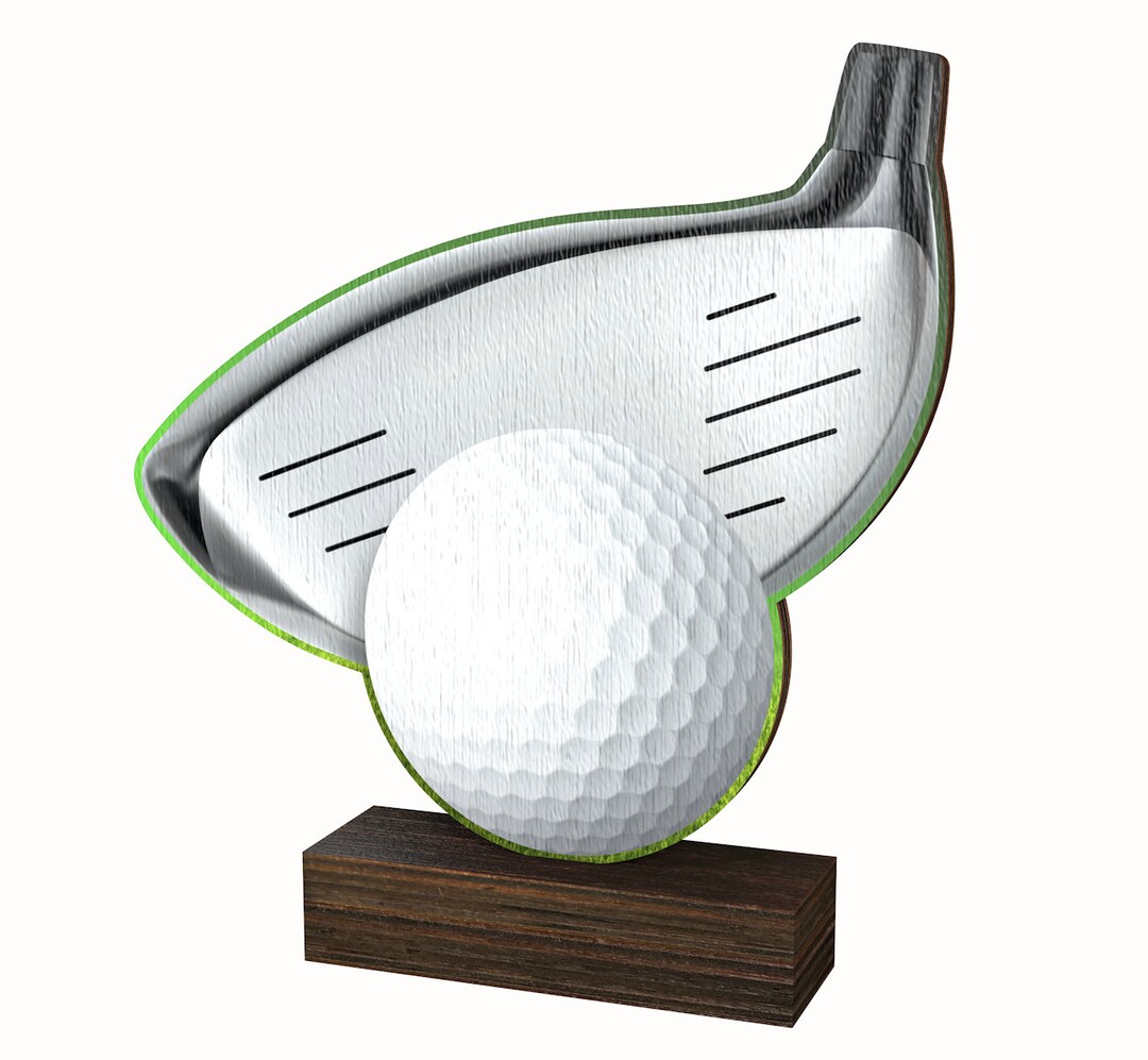 Trophy Monster Golf 5/16" Thick Wood Sculpture Trophy Awards " Eco ...