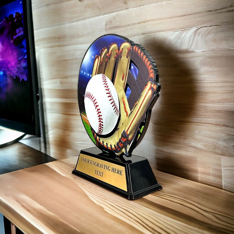 Trophy Monster Black Acrylic Trophy Baseball Award for Club, School ...