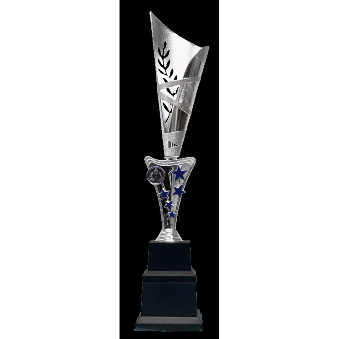 Trophy Monster Luxury Silver & Blue Double Base Trophy - Etsy