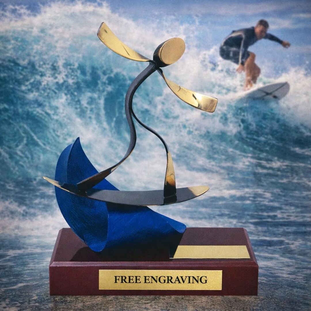 Luxury Surfing Handmade Metal Trophy | Bulk Discounts Available |free ...