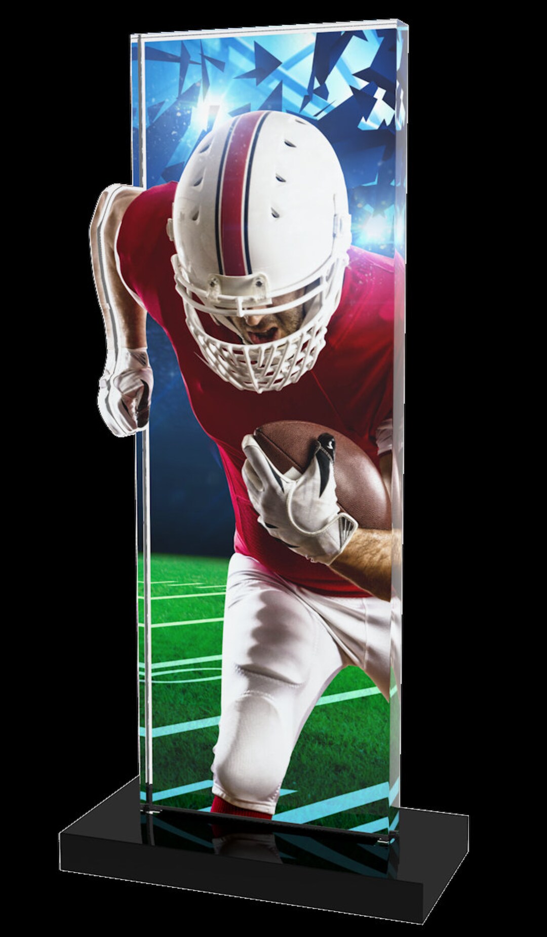 Trophy Monster Football Trophy Full Color Printed Thick Acrylic 8 1/2 ...