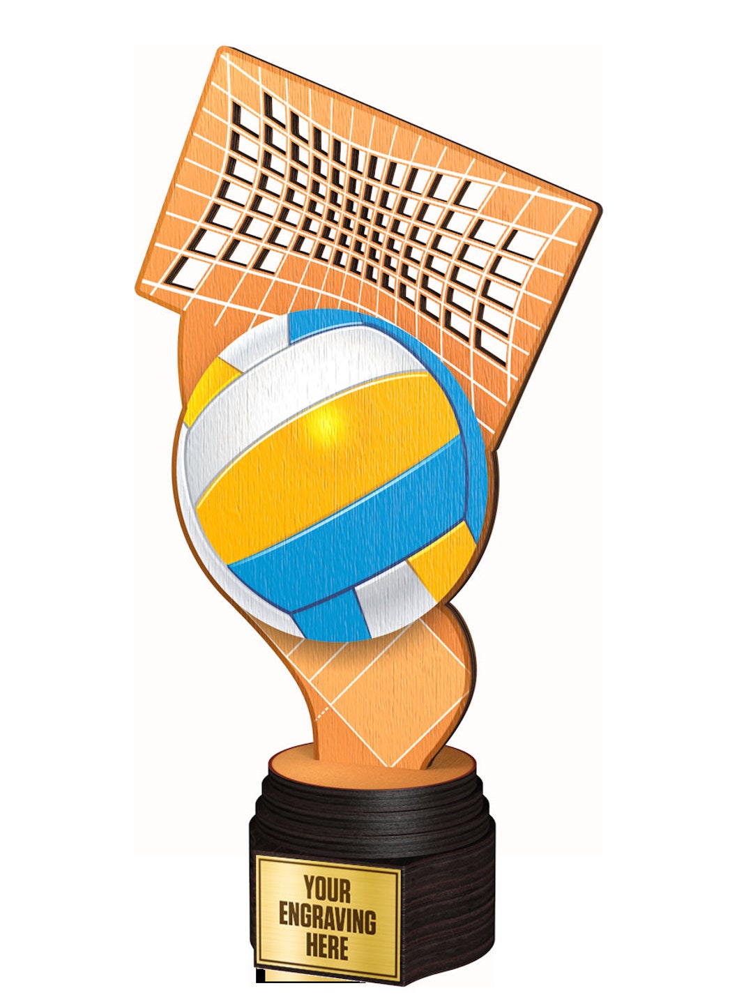 Trophy Monster Volleyball Real Wood Eco Friendly Trophy Awards - Etsy