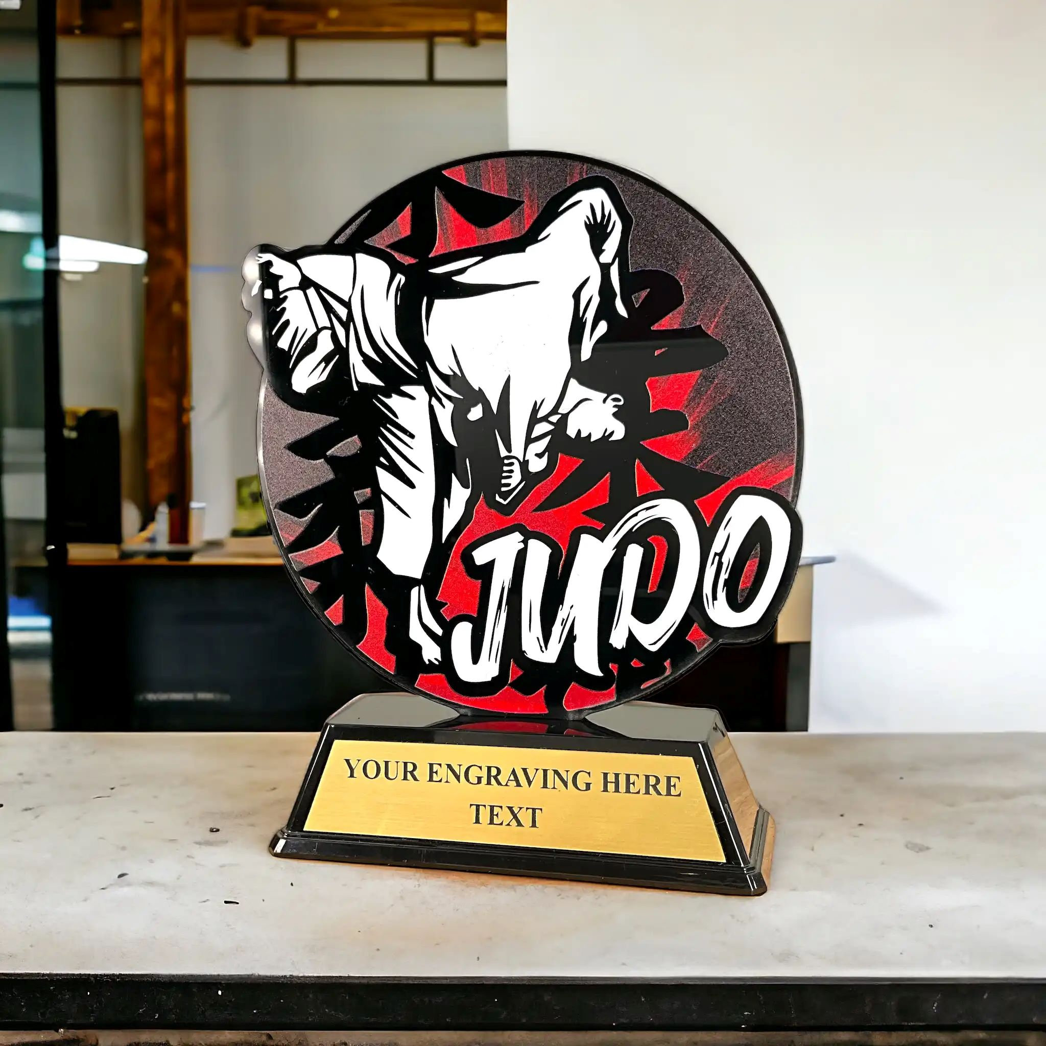Trophy Monster Black Acrylic Trophy Judo Award | for Club, School ...