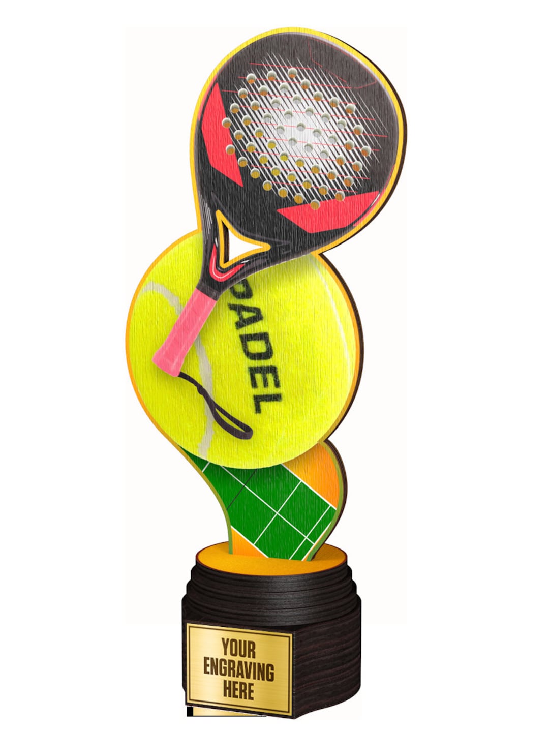 Trophy Monster Padel Tennis Real Wood Eco Friendly Trophy Awards - Etsy
