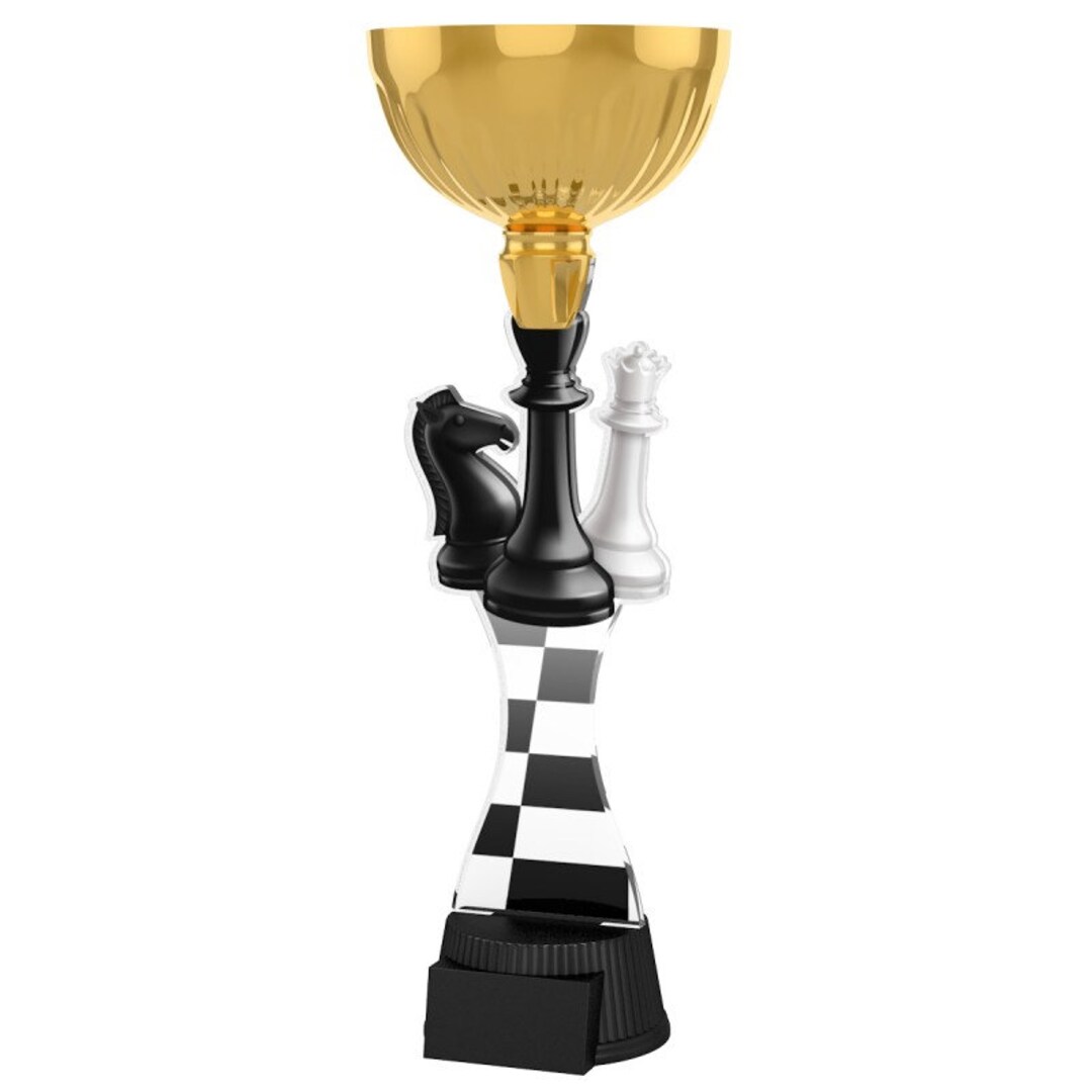 Trophy Monster Large Acrylic Double Printed Trophy Chess Award Metal ...