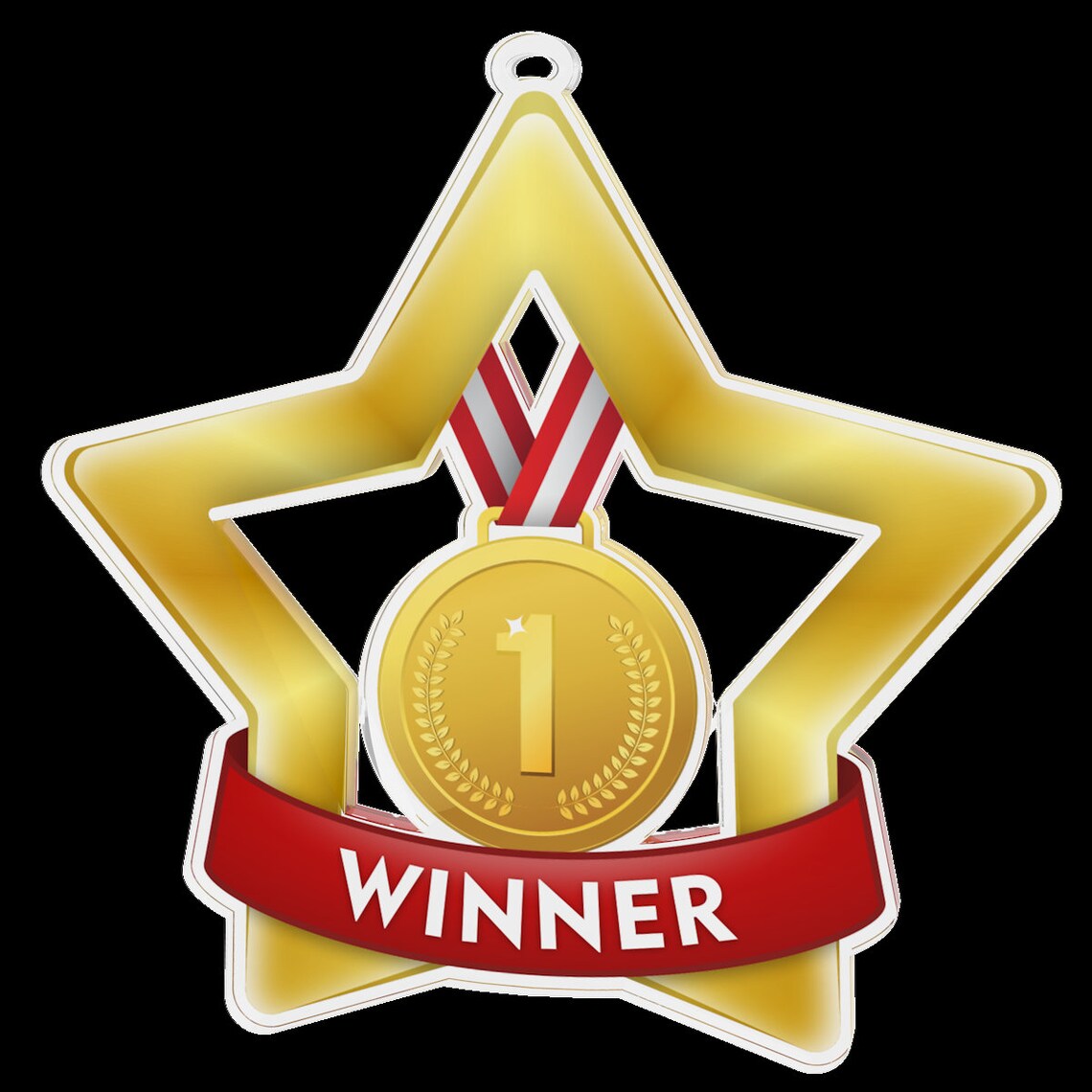 Acrylic Gold Star Medal Winner Award | for Club, School & Presentations ...
