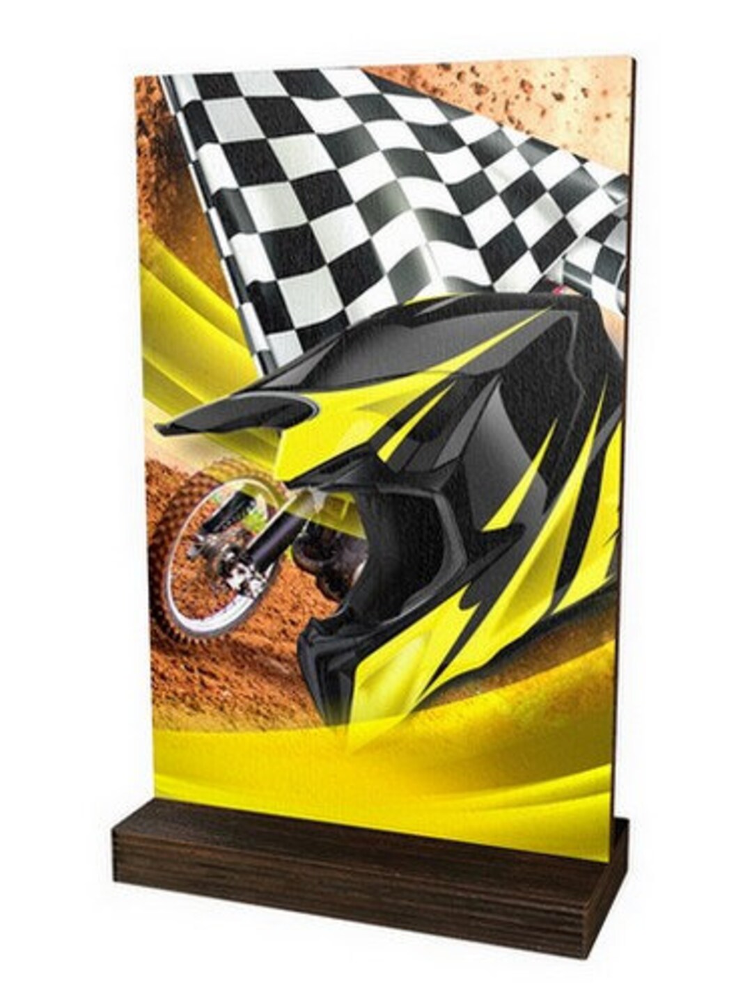 Real Wood Motocross Racing Trophy | Free Engraving and Delivery | - Etsy