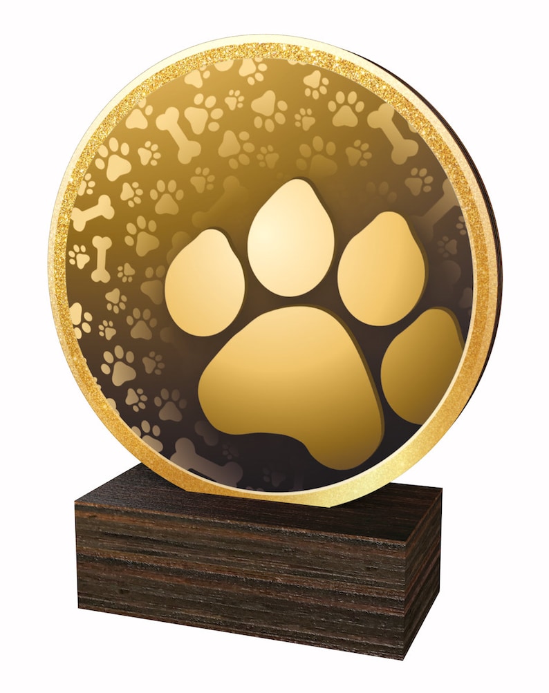 Trophy Monster Real Wood Dog Paw Trophy | ECO Friendly Made From 4-ply ...