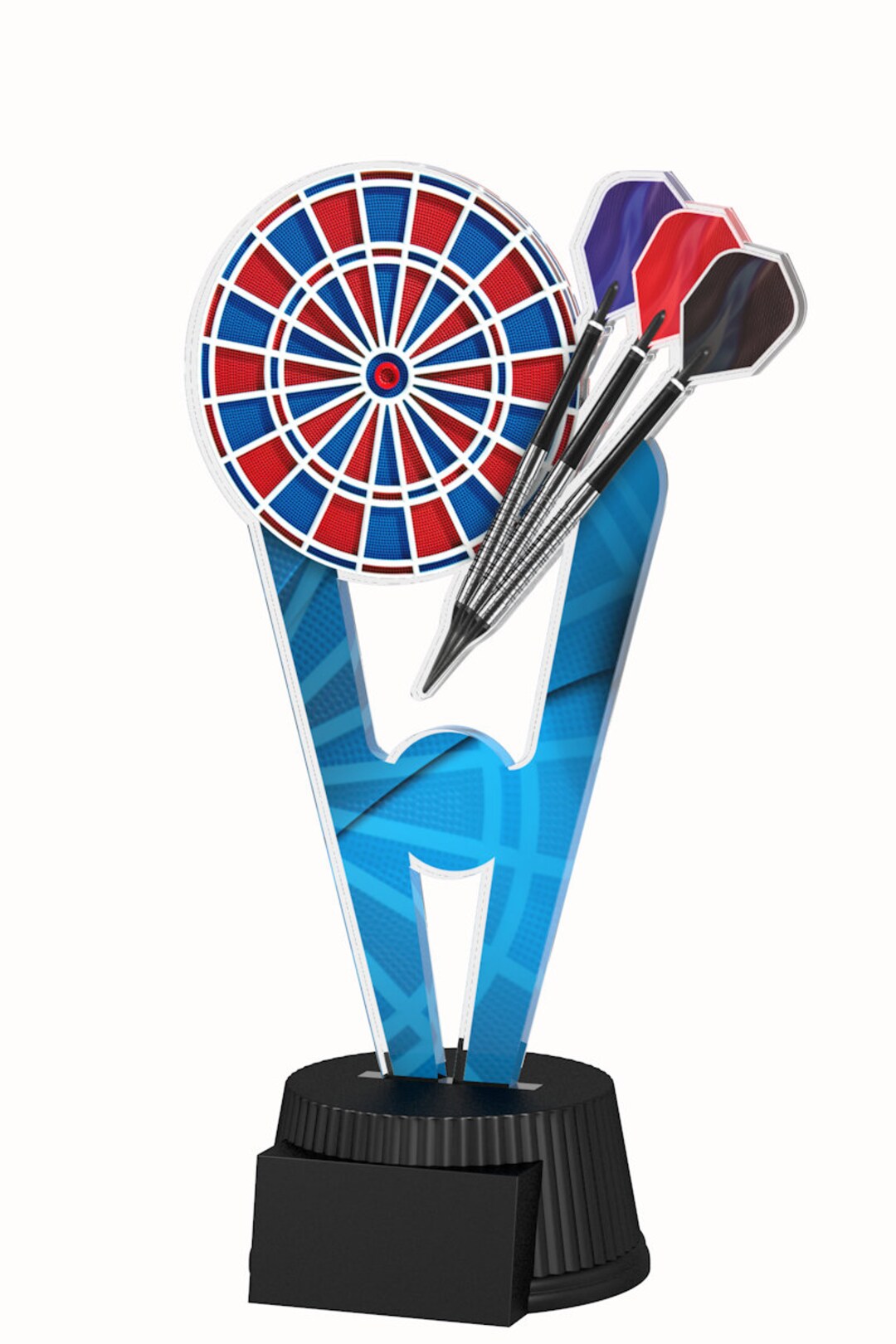 Dart Trophy - Acrylic Dartboard Award With Engraving Plate | Bulk ...