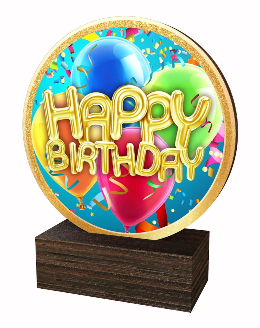 Trophy Monster Real Wood Happy Birthday Trophy | ECO Friendly Made From ...