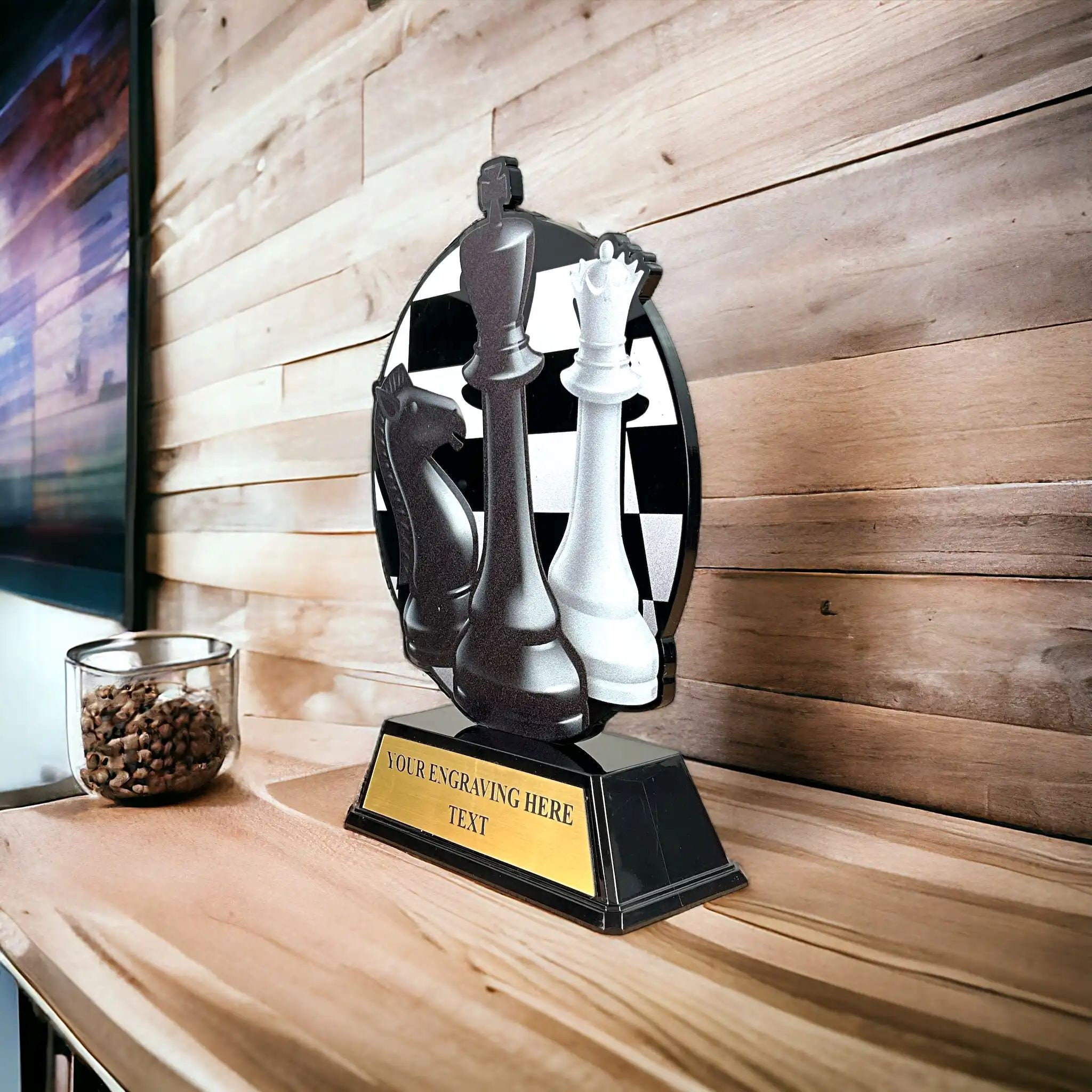 Trophy Monster Black Acrylic Trophy Chess Award for Club, School ...