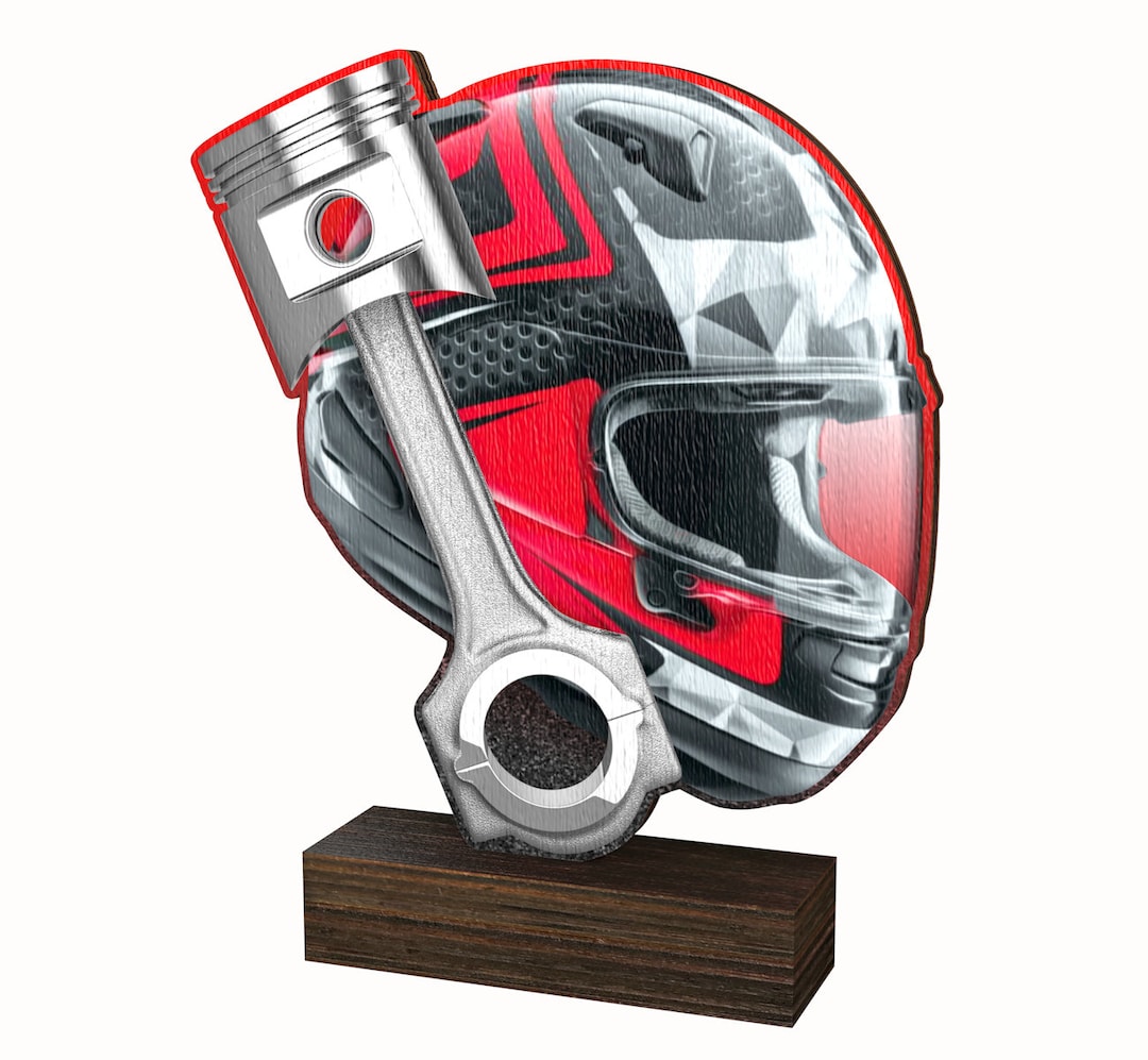 Motorsport Racing Piston Wood Sculpture Trophy Awards " Eco Friendly ...