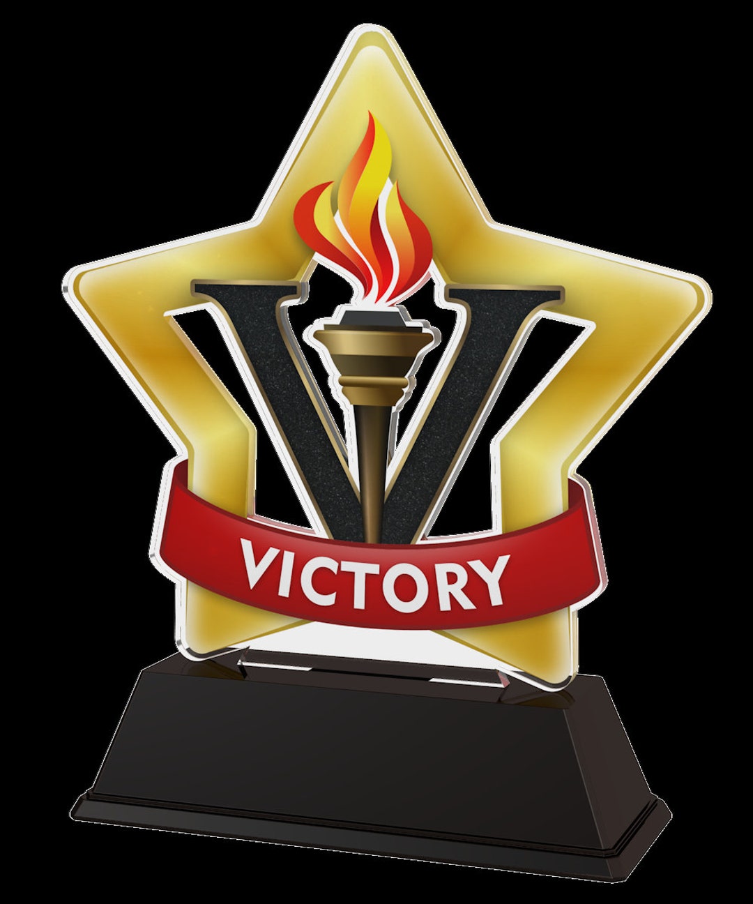 Trophy Monster Acrylic Gold Star Trophy Victory Award | for Club ...