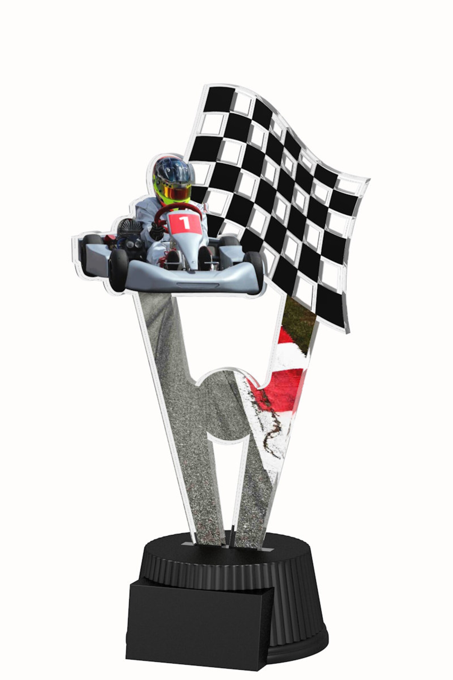 Trophy Monster Kart Racing Full Color Printed 1/8" Thick Trophy ...