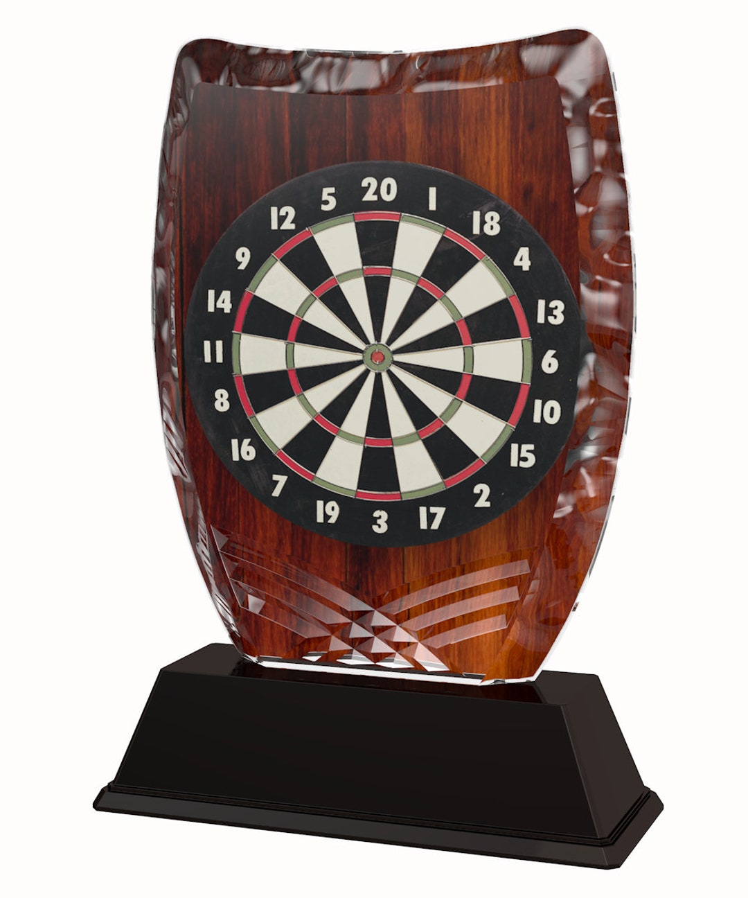 Dartboard Trophy, Wood and Acrylic Dart Board, Sports Award | Bulk ...