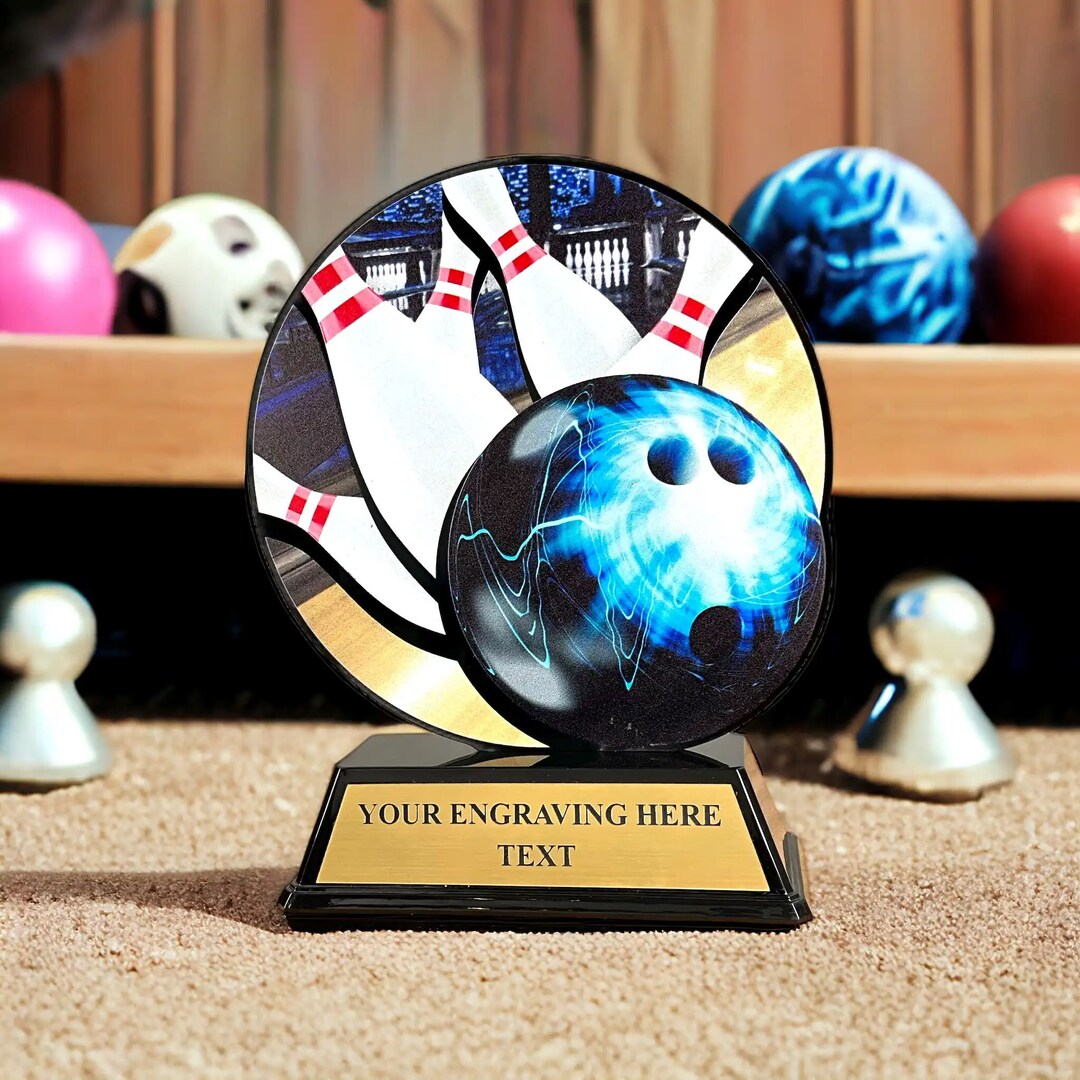 Trophy Monster Black Acrylic Trophy Bowling Award | for Club, School ...