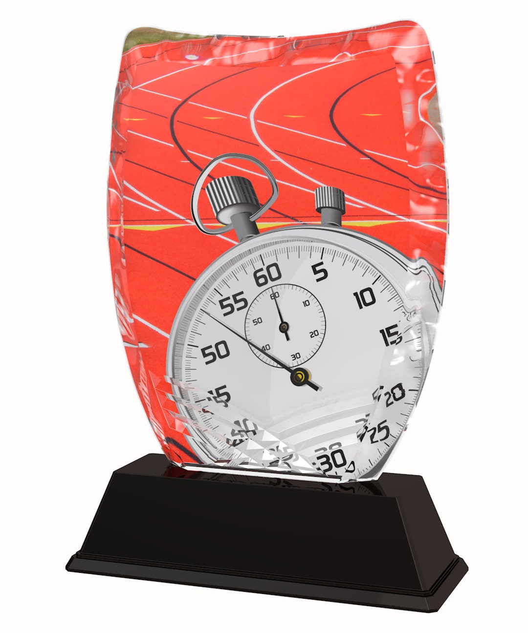 Track and Field Acrylic Trophy, Stopwatch Design, Free Engraving - Etsy
