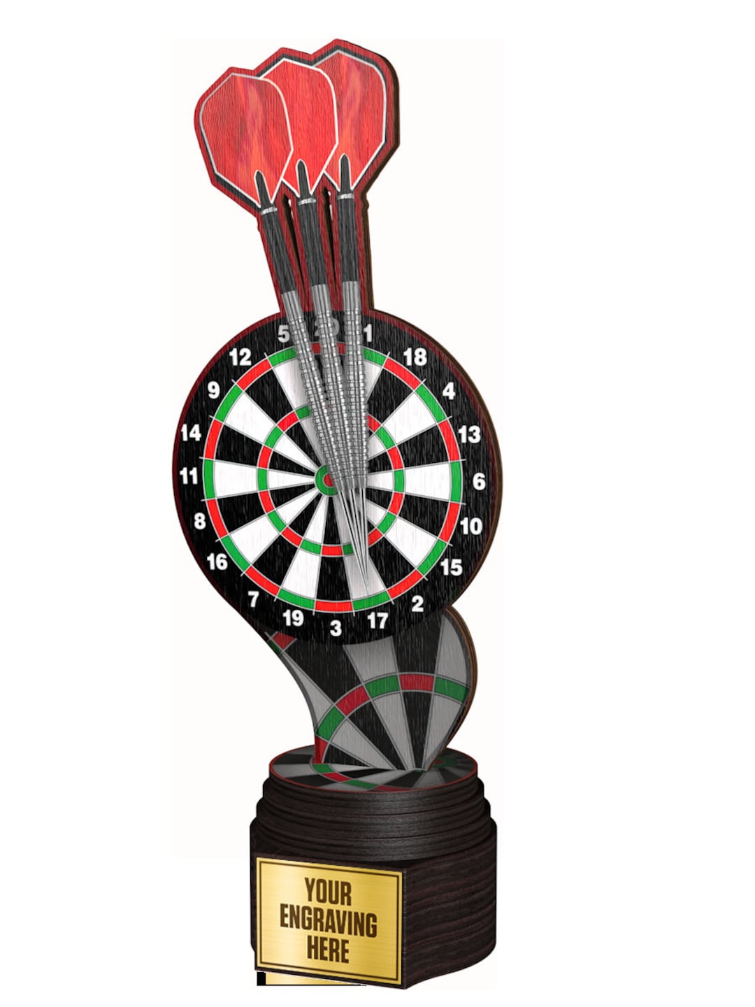 Trophy Monster Darts Real Wood Eco Friendly Trophy Awards - Etsy