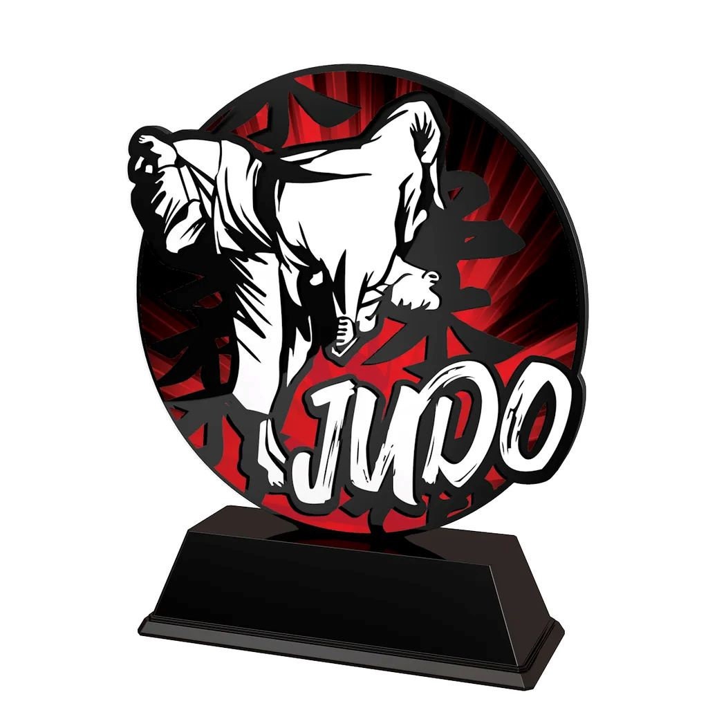 Trophy Monster Black Acrylic Trophy Judo Award | for Club, School ...