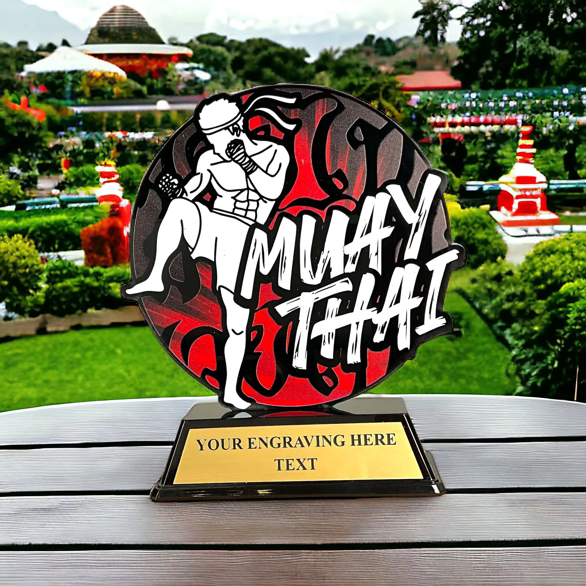 Trophy Monster Black Acrylic Trophy Muay Thai Award | for Club, School ...