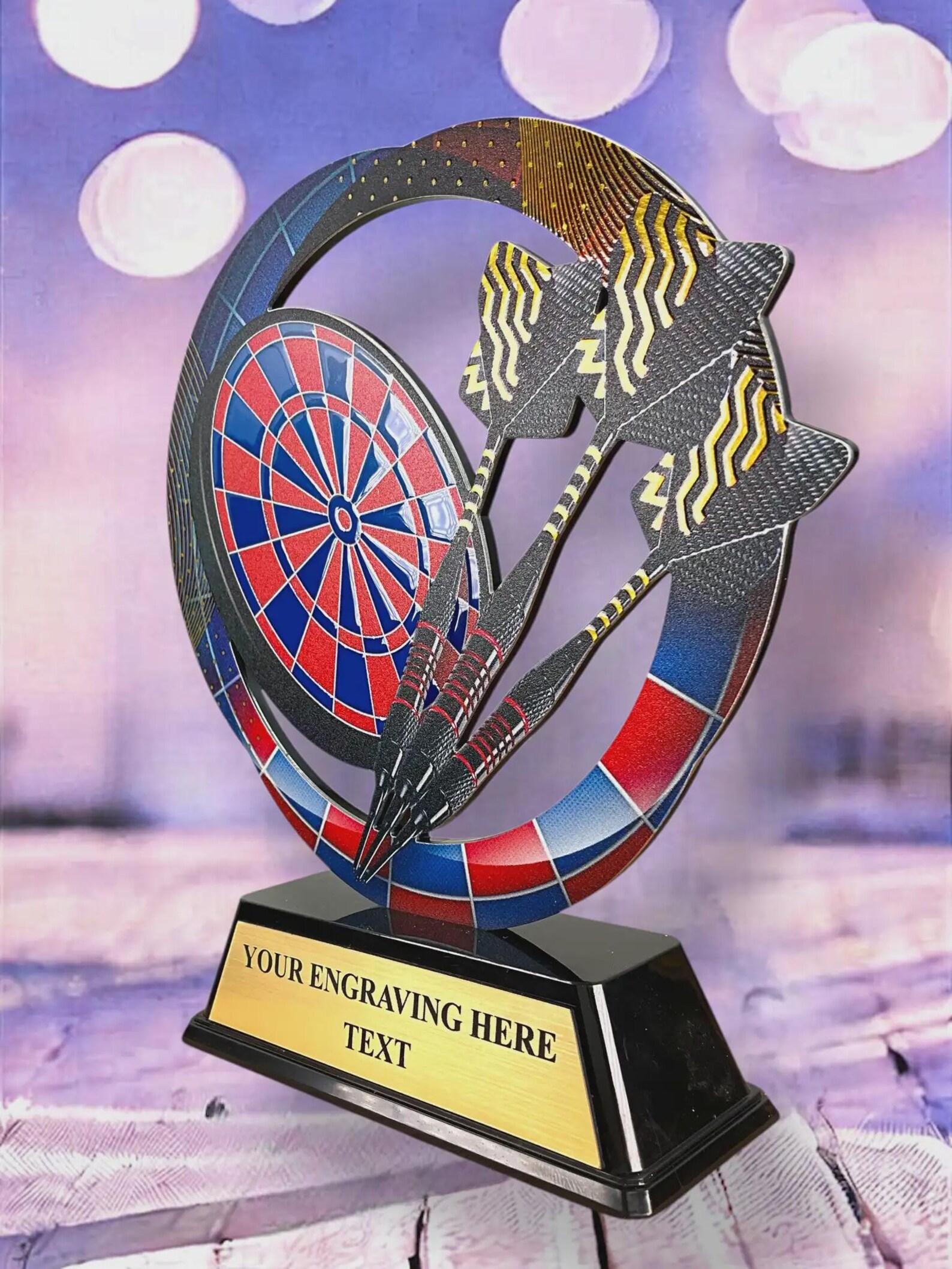 Onyx Stainless Steel Darts Trophy |FREE ENGRAVING+DELIVERY| - Etsy