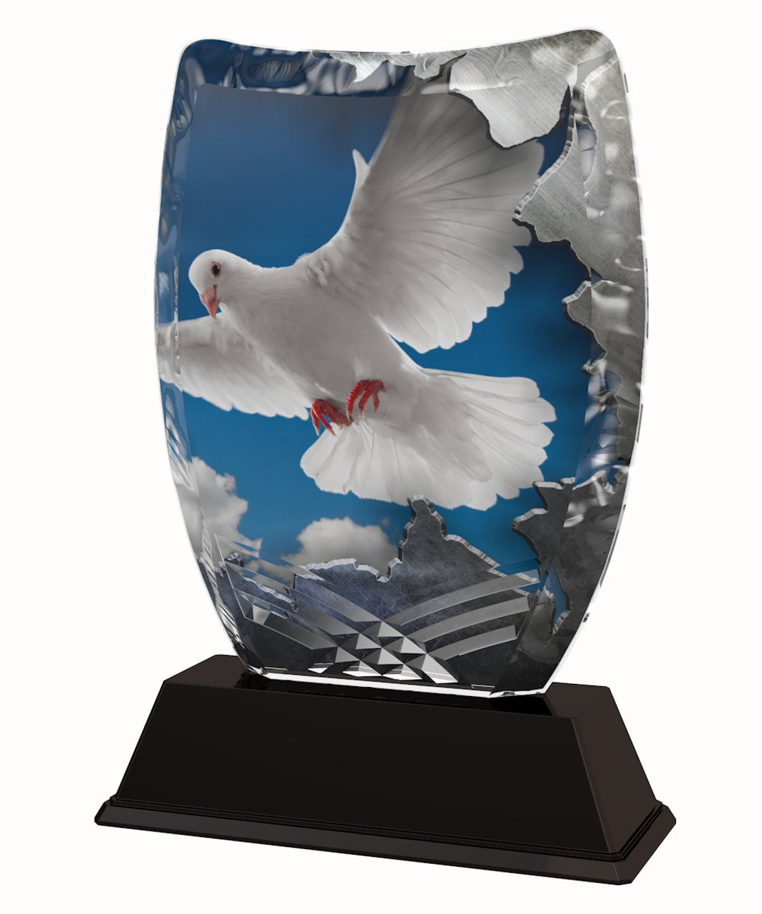 Etched Acrylic Dove Trophy, Peace Bird Award, Corporate Gift - Etsy