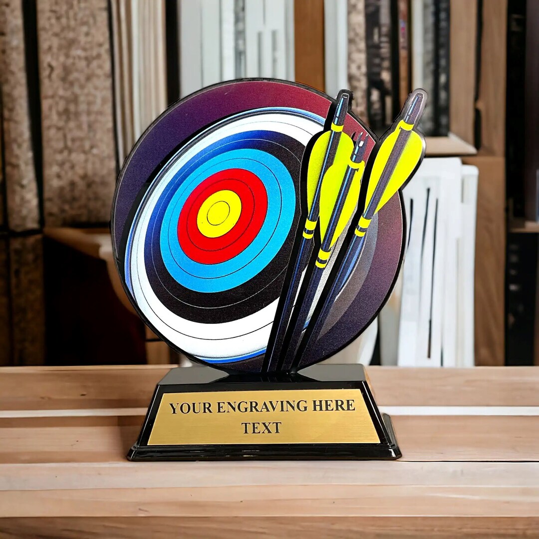 Trophy Monster Black Acrylic Trophy Archery Award | for Club, School ...