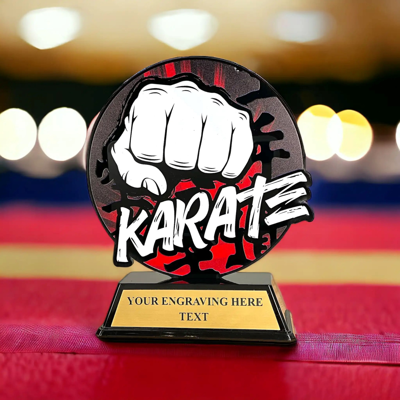 Trophy Monster Black Acrylic Trophy Karate Award | for Club, School ...