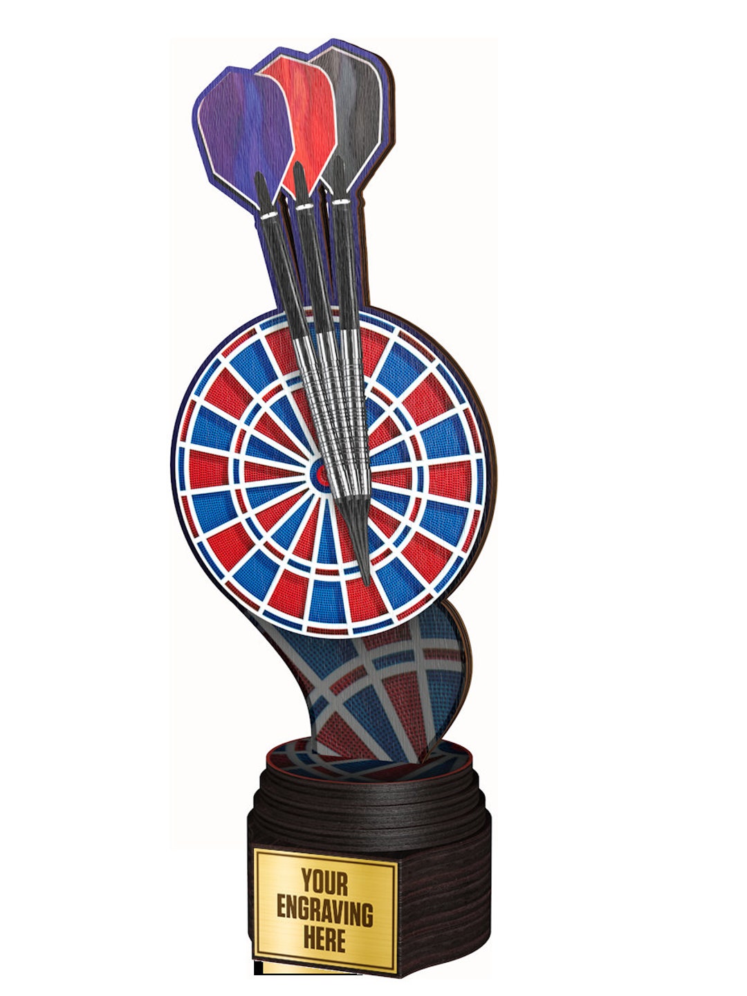 Trophy Monster Electronic Darts Real Wood Eco Friendly Trophy Awards - Etsy
