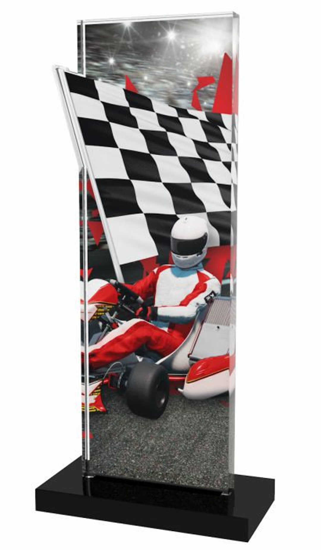 Trophy Monster Kart Racing Trophy Full Color Printed Thick Acrylic 8 1/ ...