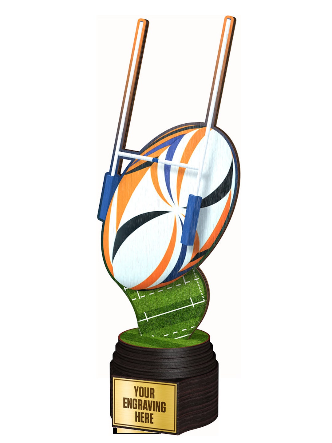 Trophy Monster Rugby Real Wood Eco Friendly Trophy Awards - Etsy
