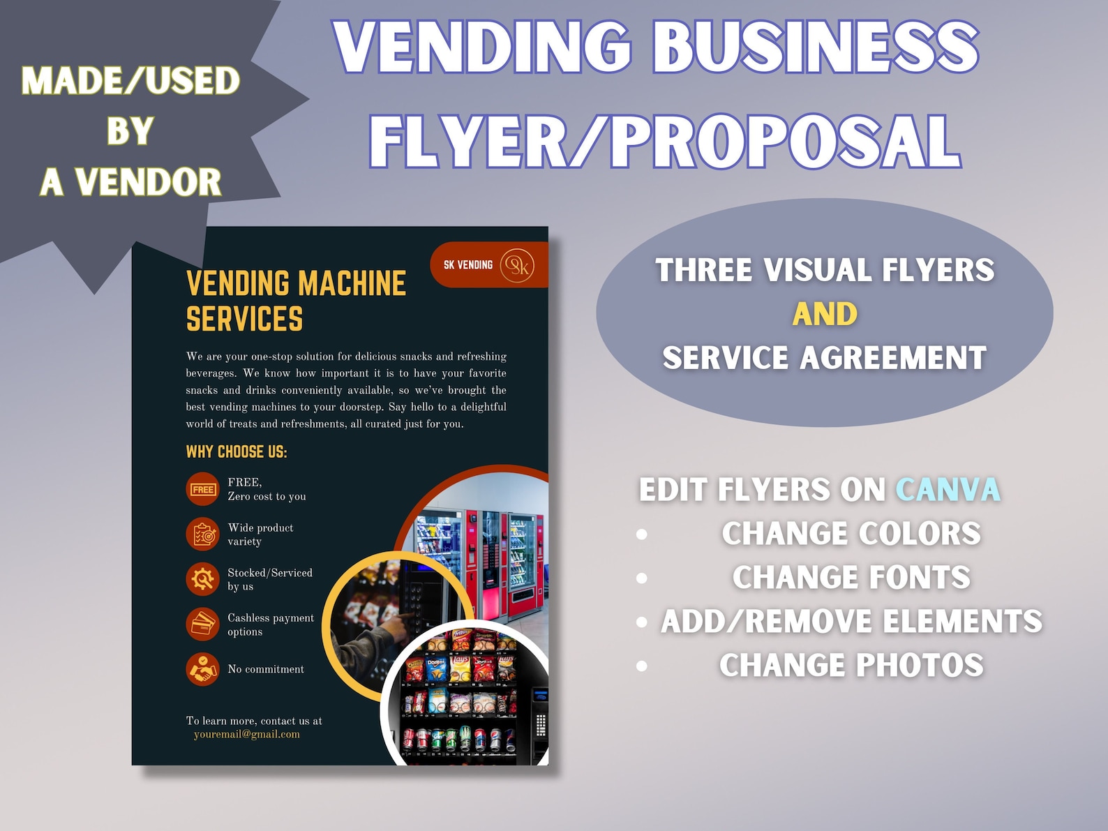 Vending Machine Business Proposal Template, Vending Machine Flyer ...