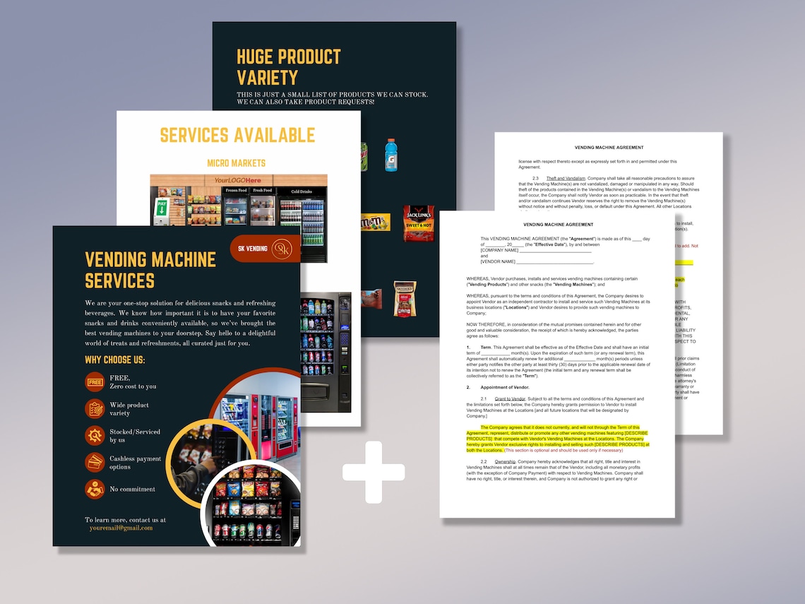Vending Machine Business Proposal Template, Vending Machine Flyer ...